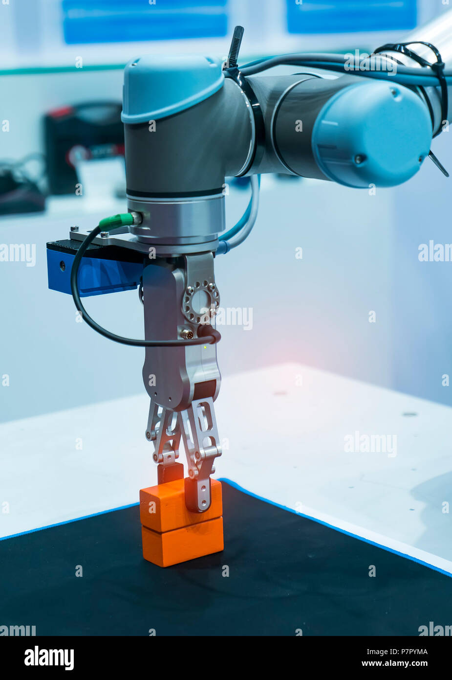 robotic machine tool in industrial manufacture plant,Smart factory ...