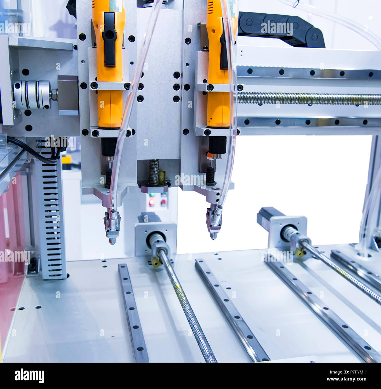 robot drill machine tool at mobile industrial manufacture factory Stock ...