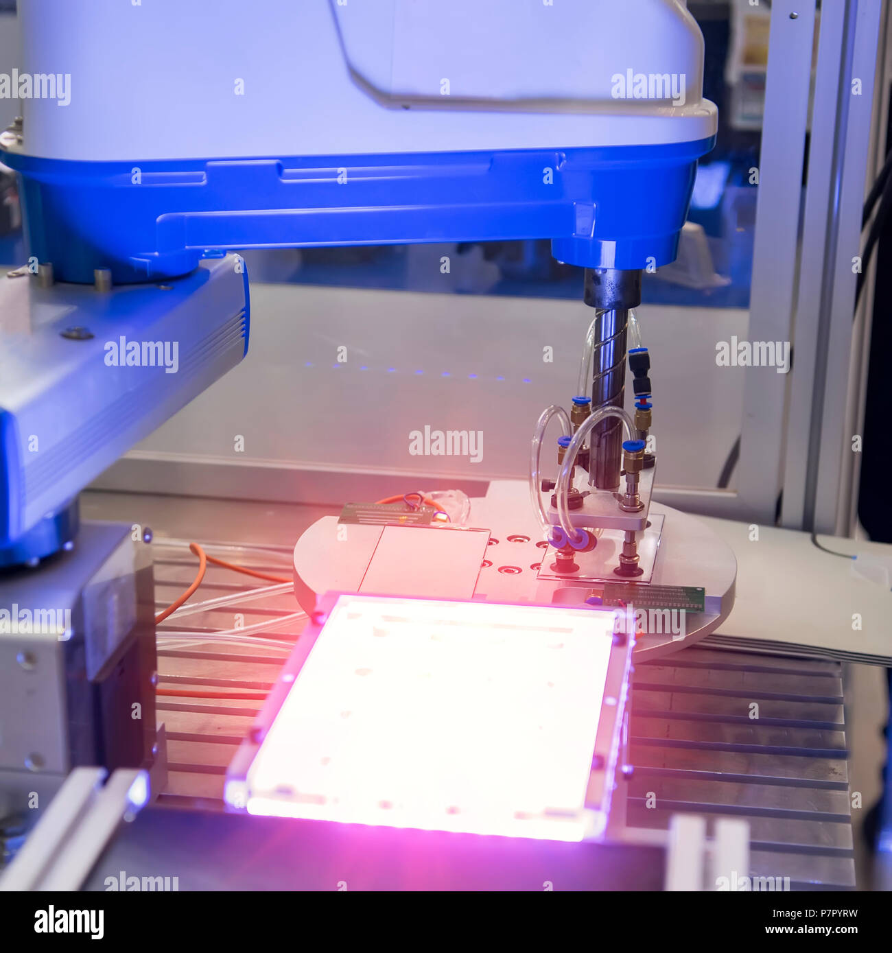 robotic machine tool in industrial manufacture plant,Smart factory ...