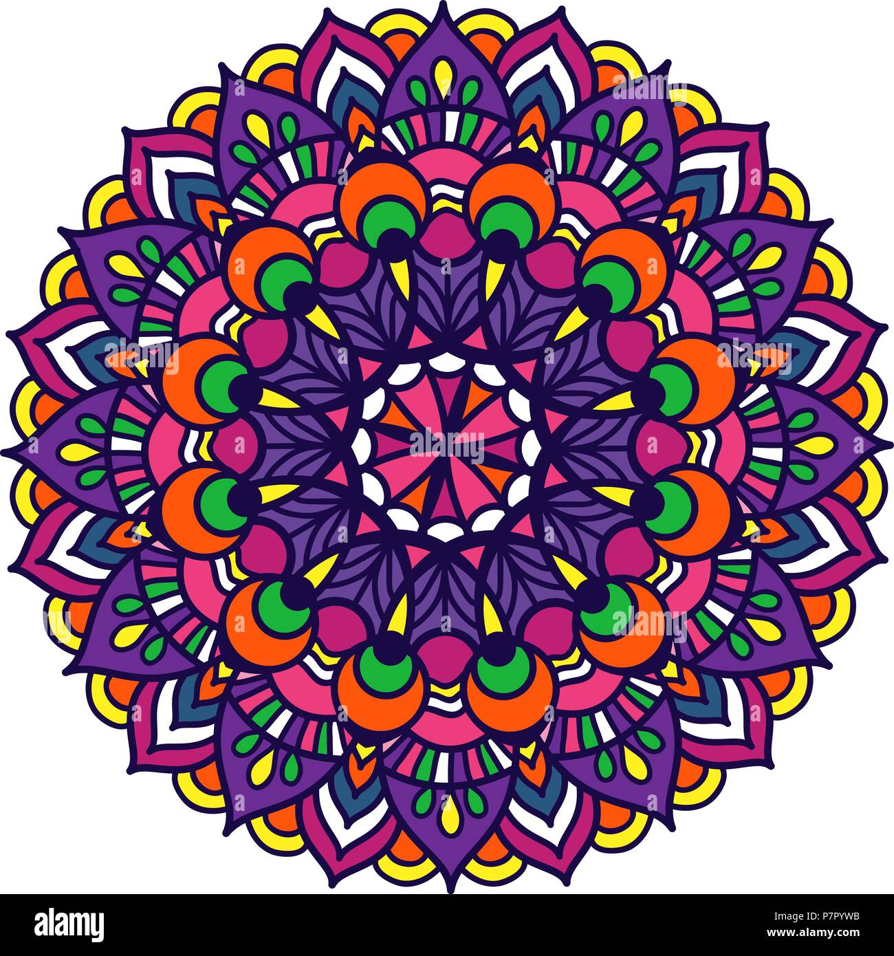 Vector illustration Color Ornament mandala Stock Vector Image & Art - Alamy