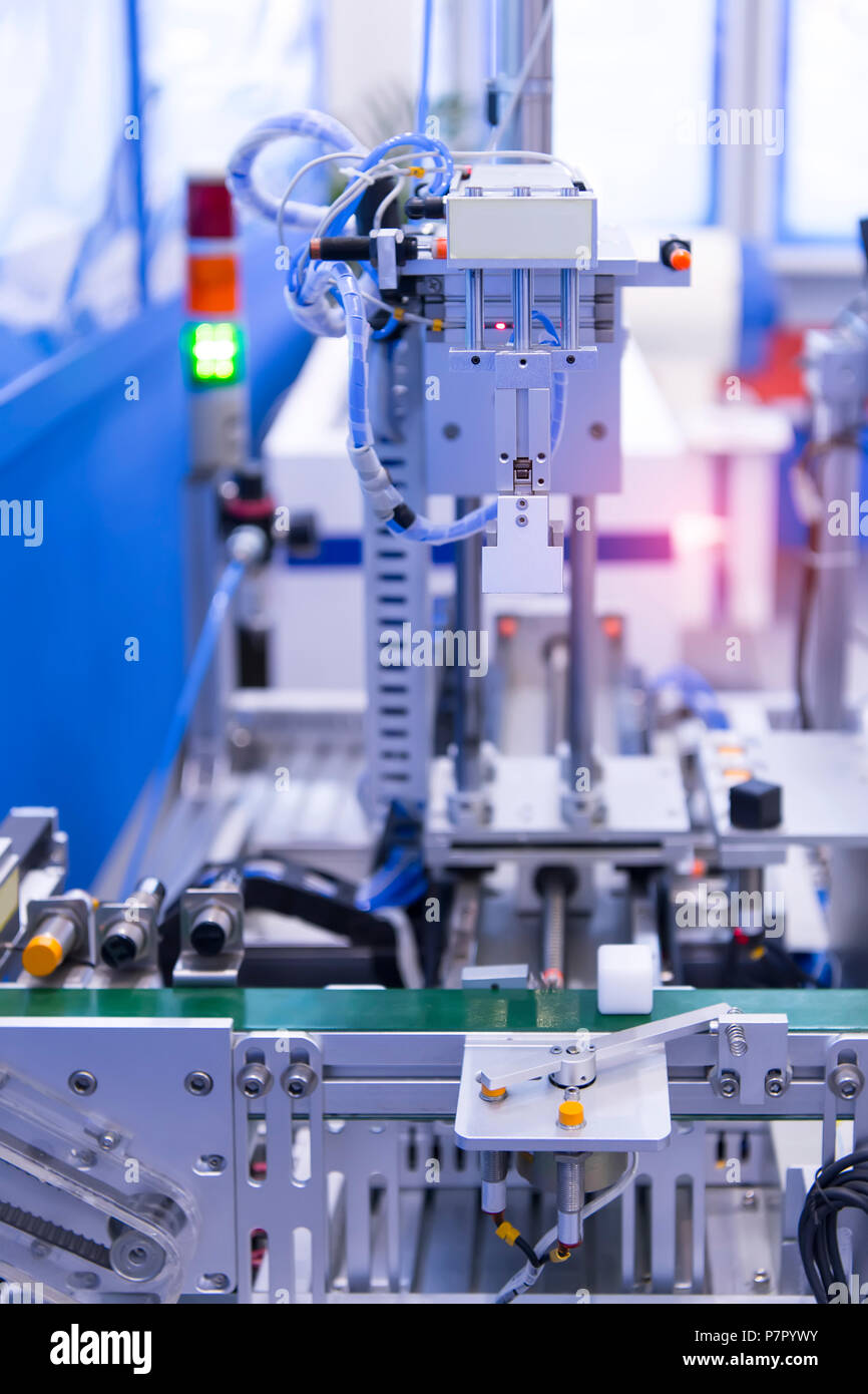 robot drill machine tool at mobile industrial manufacture factory Stock ...