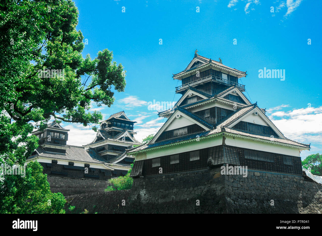 Kumamoto Castle is located in Kumamoto Prefecture, Japan. At this time ...