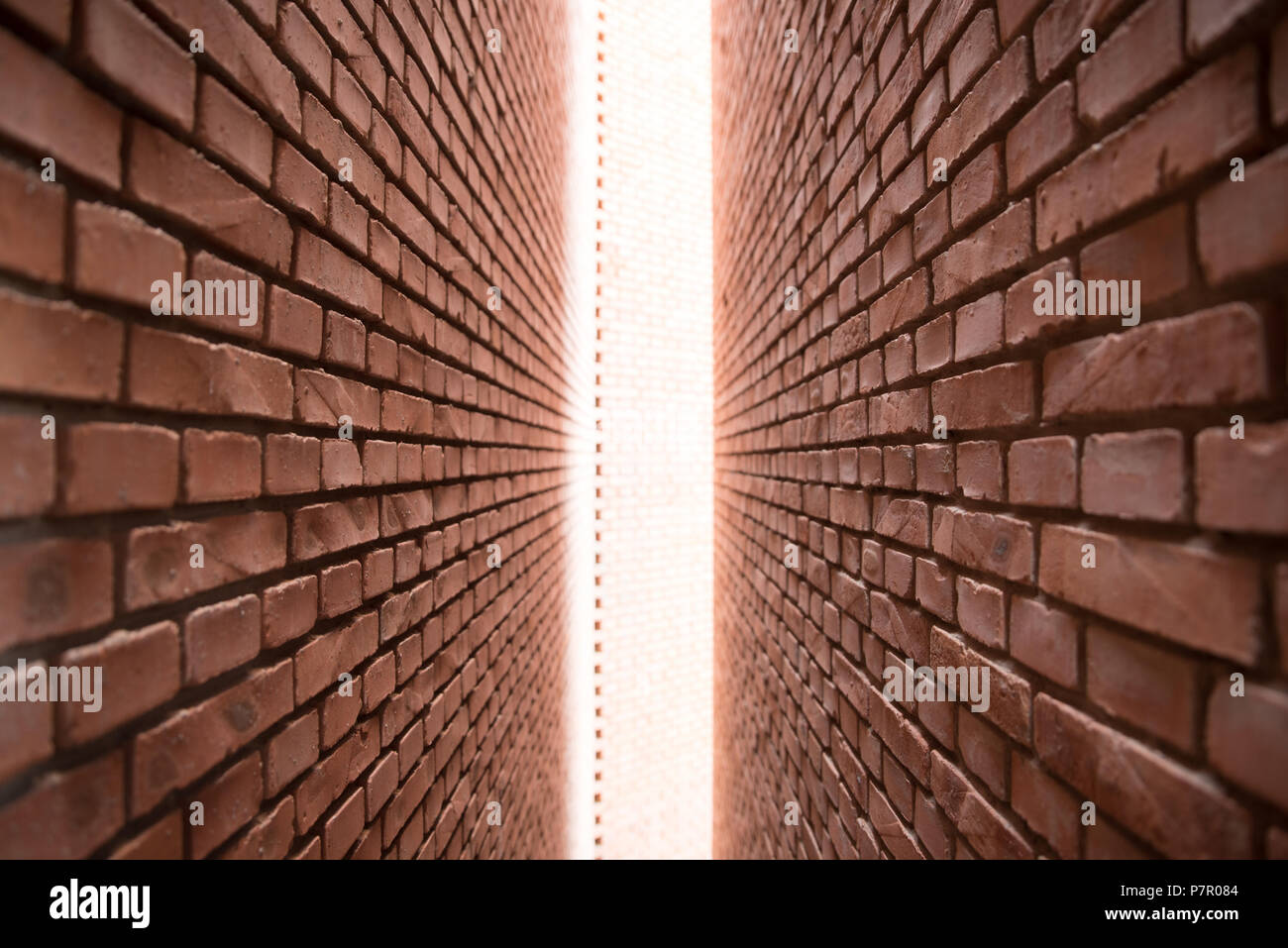 red brick architecture, brick art in Beijing China Stock Photo - Alamy