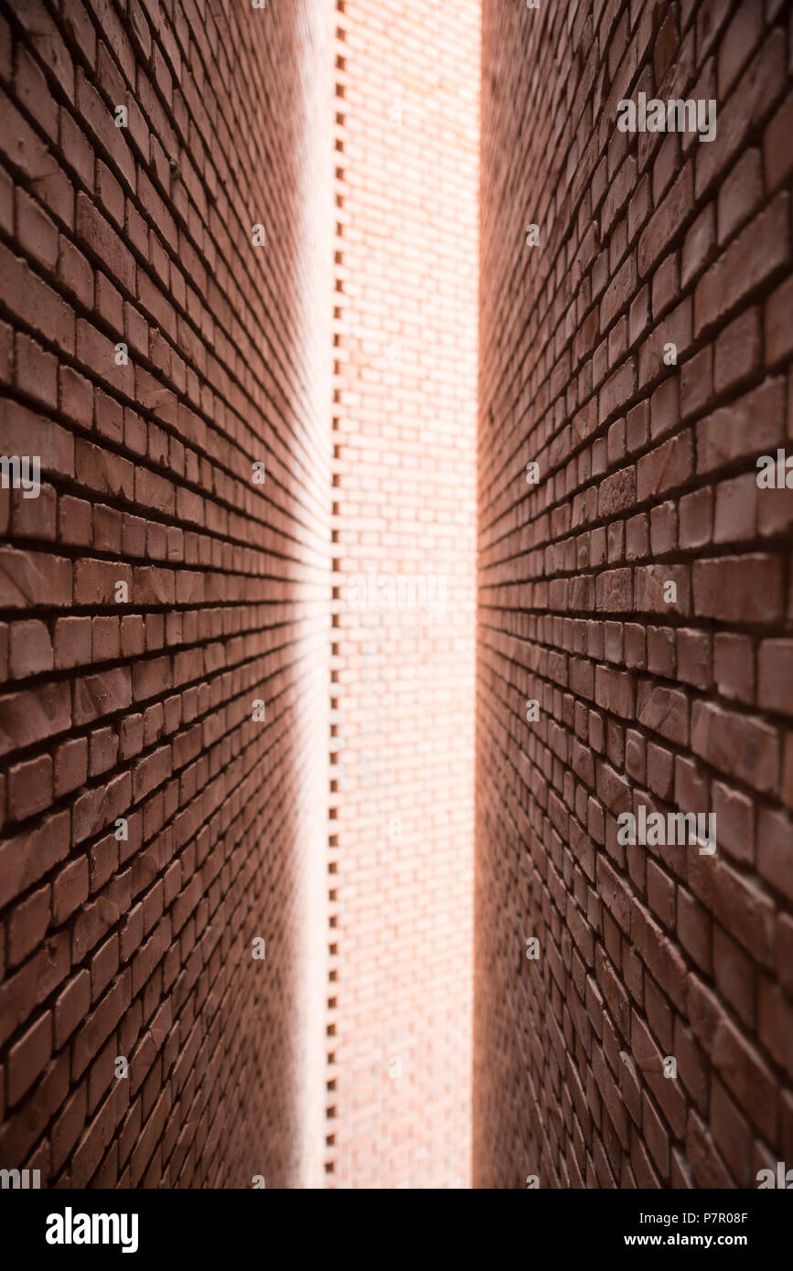 red brick architecture, brick art in Beijing China Stock Photo - Alamy
