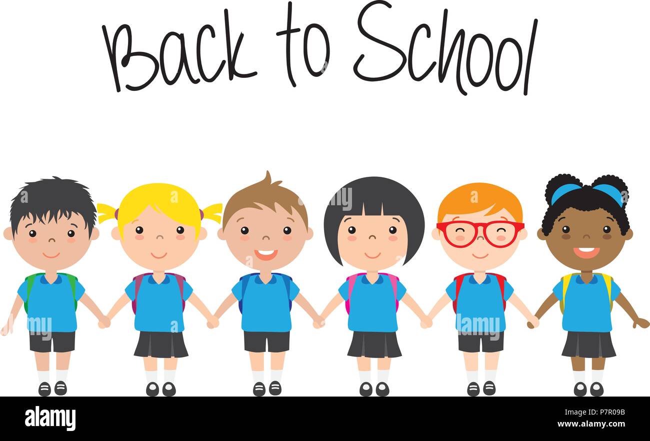 School boys holding hands Stock Vector Images - Alamy