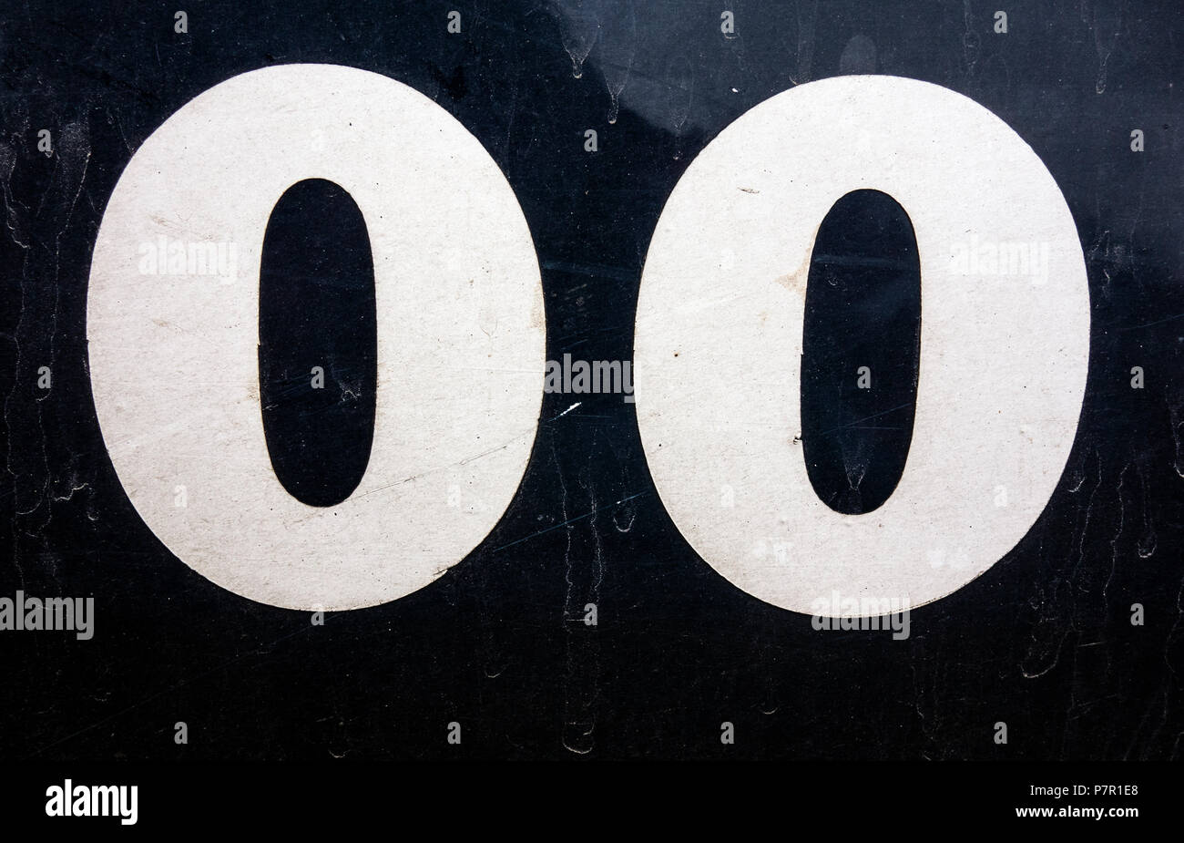 Written Wording in Distressed State Typography Found Number 0 o Zero ...