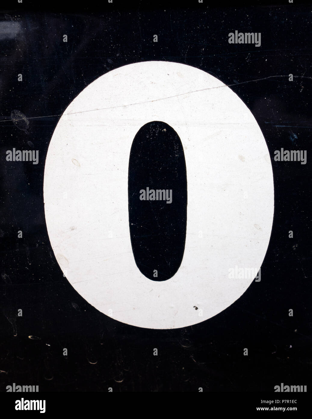 Written Wording in Distressed State Typography Found Number 0 o Zero ...