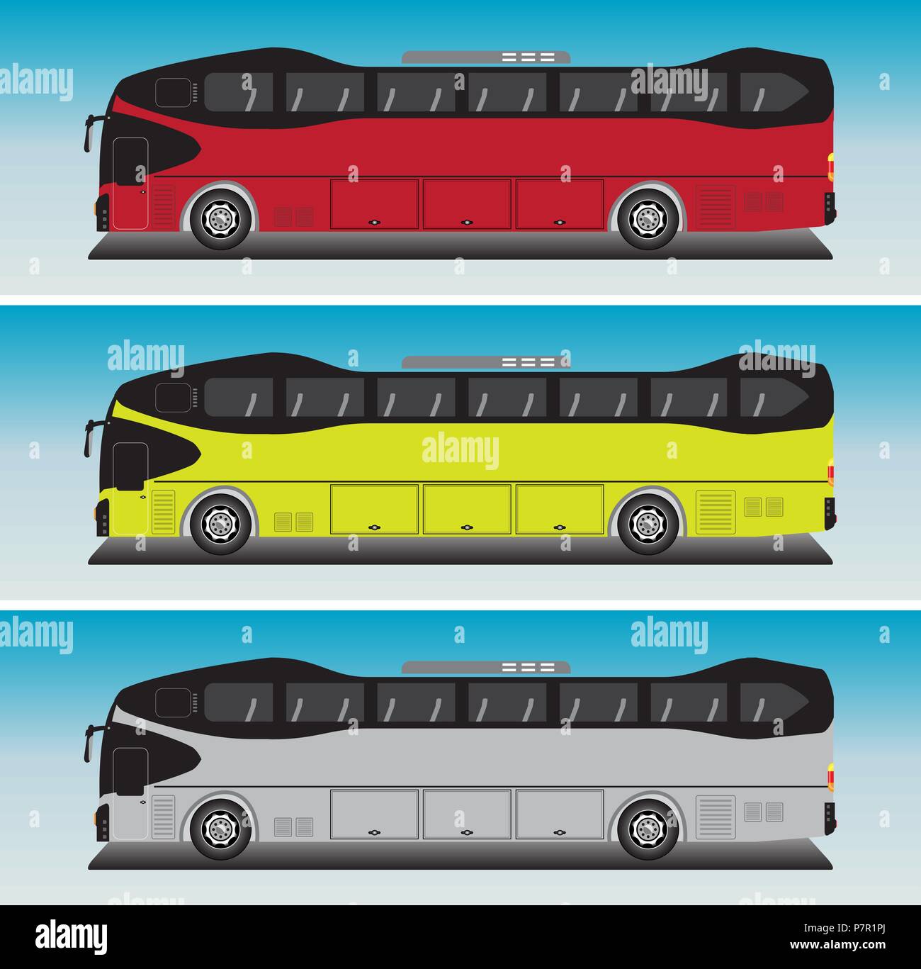 12 Meter Bus Vector in Blue sky Bacground Stock Vector Image & Art - Alamy