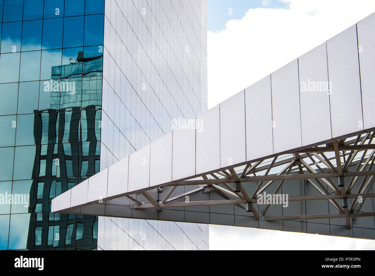 Triangular metallic structure of corporate building Stock Photo - Alamy