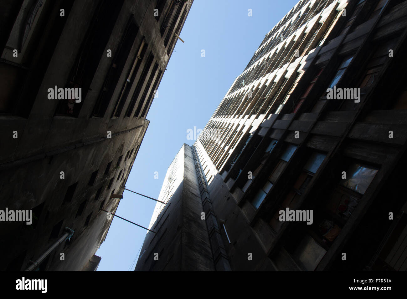Within a complex of dilapidated buildings Stock Photo - Alamy