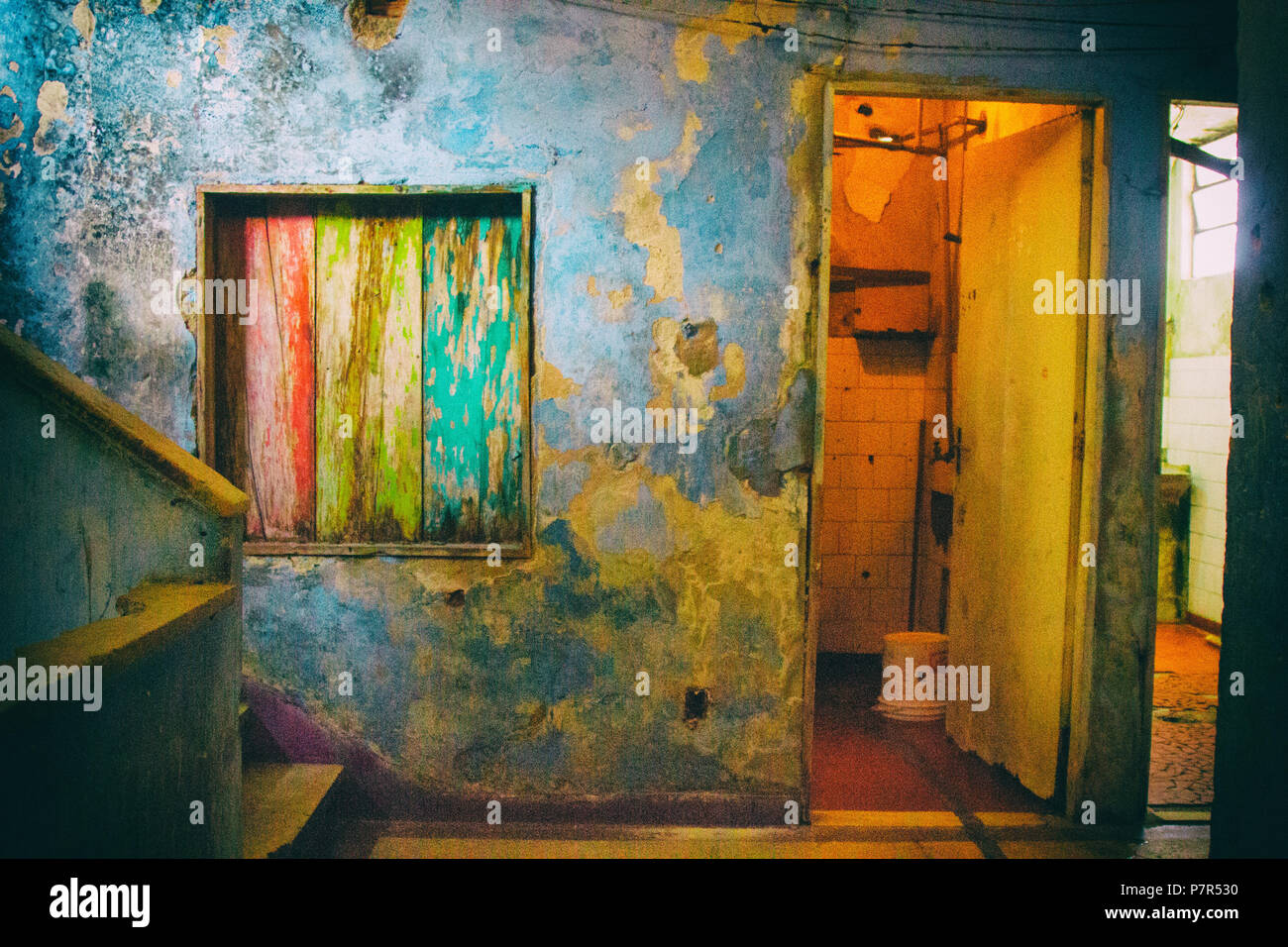 Colours of a ruined building floor Stock Photo - Alamy