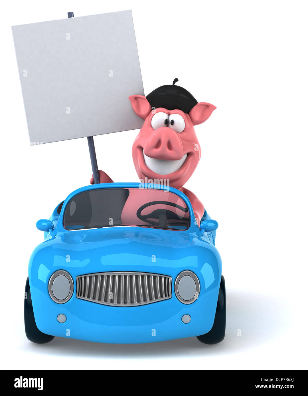 Pig driving Cut Out Stock Images & Pictures - Alamy