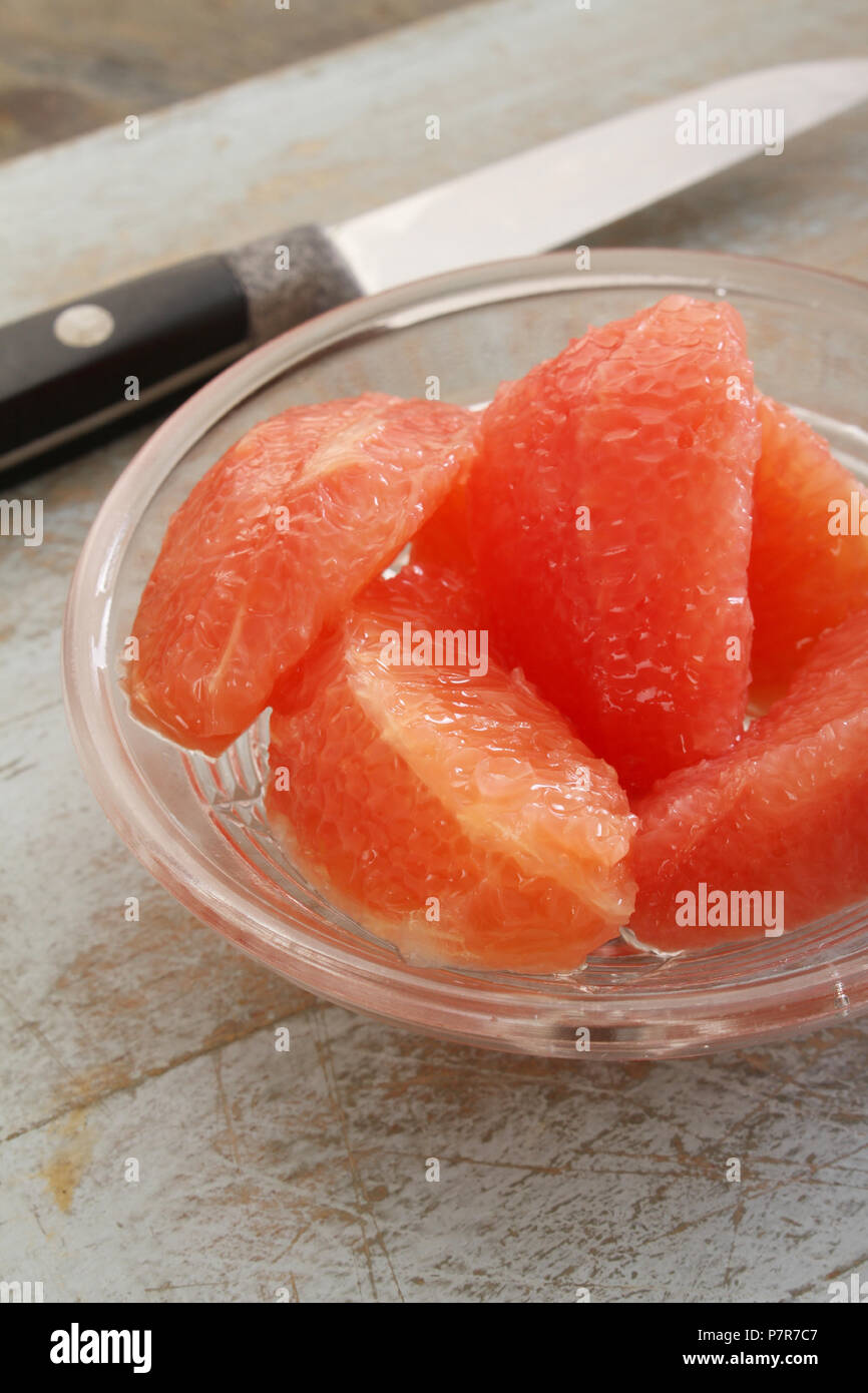 pink grapefruit segments Stock Photo - Alamy