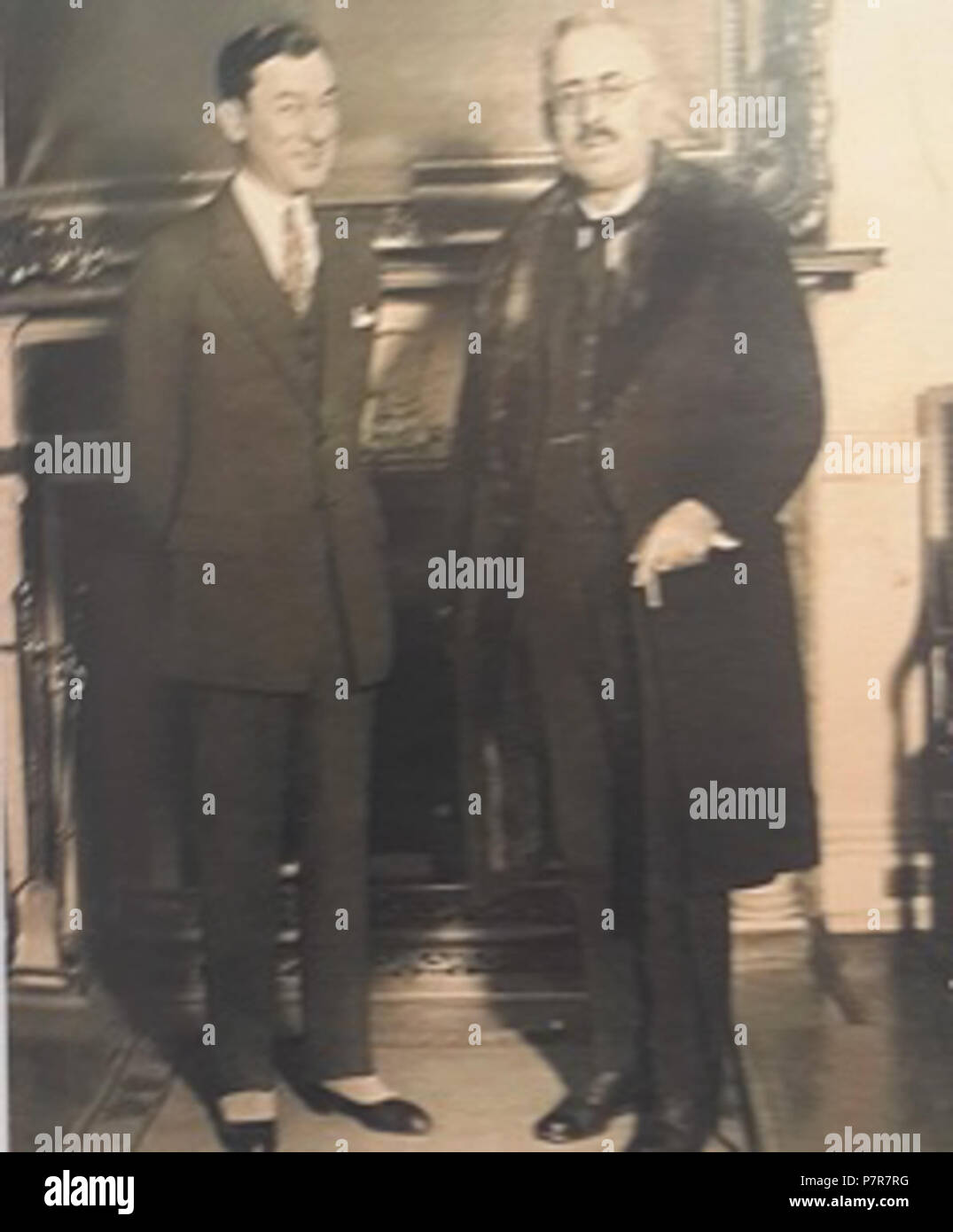 English: Emir Shakib Arslan New York city Mayor Jimmy Walker . 1937 145 ...