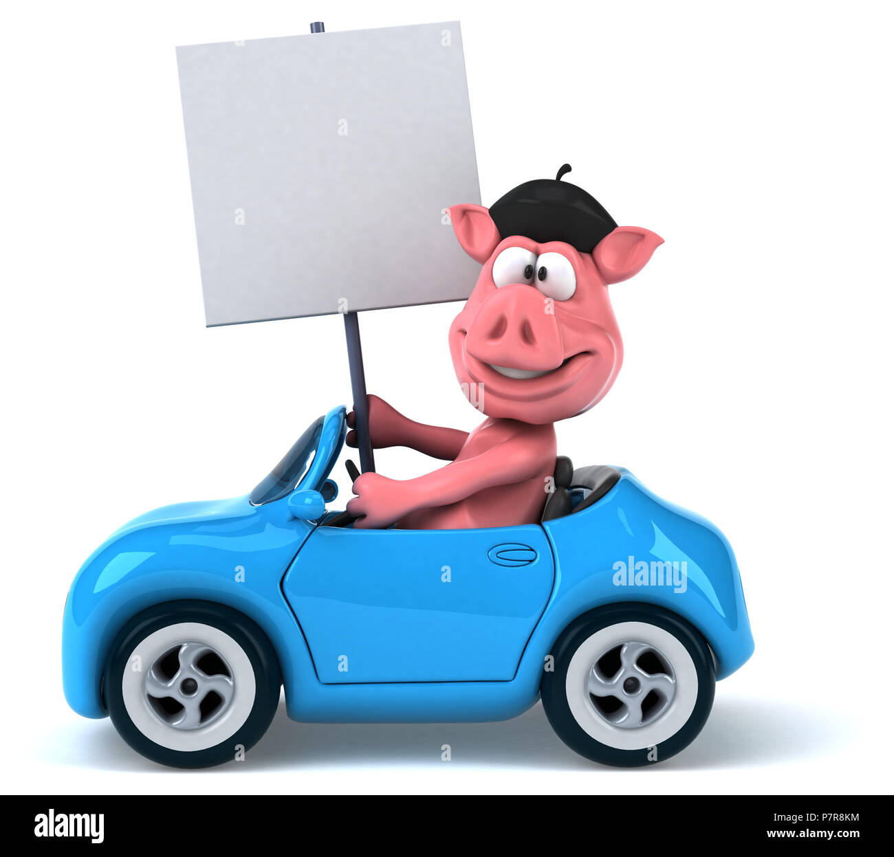 Pig driving Cut Out Stock Images & Pictures - Alamy