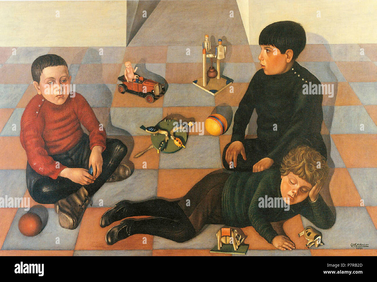 Cagnaccio di San Pietro, Bambini che giocano (1925) . 1925 58 Cagnaccio ...