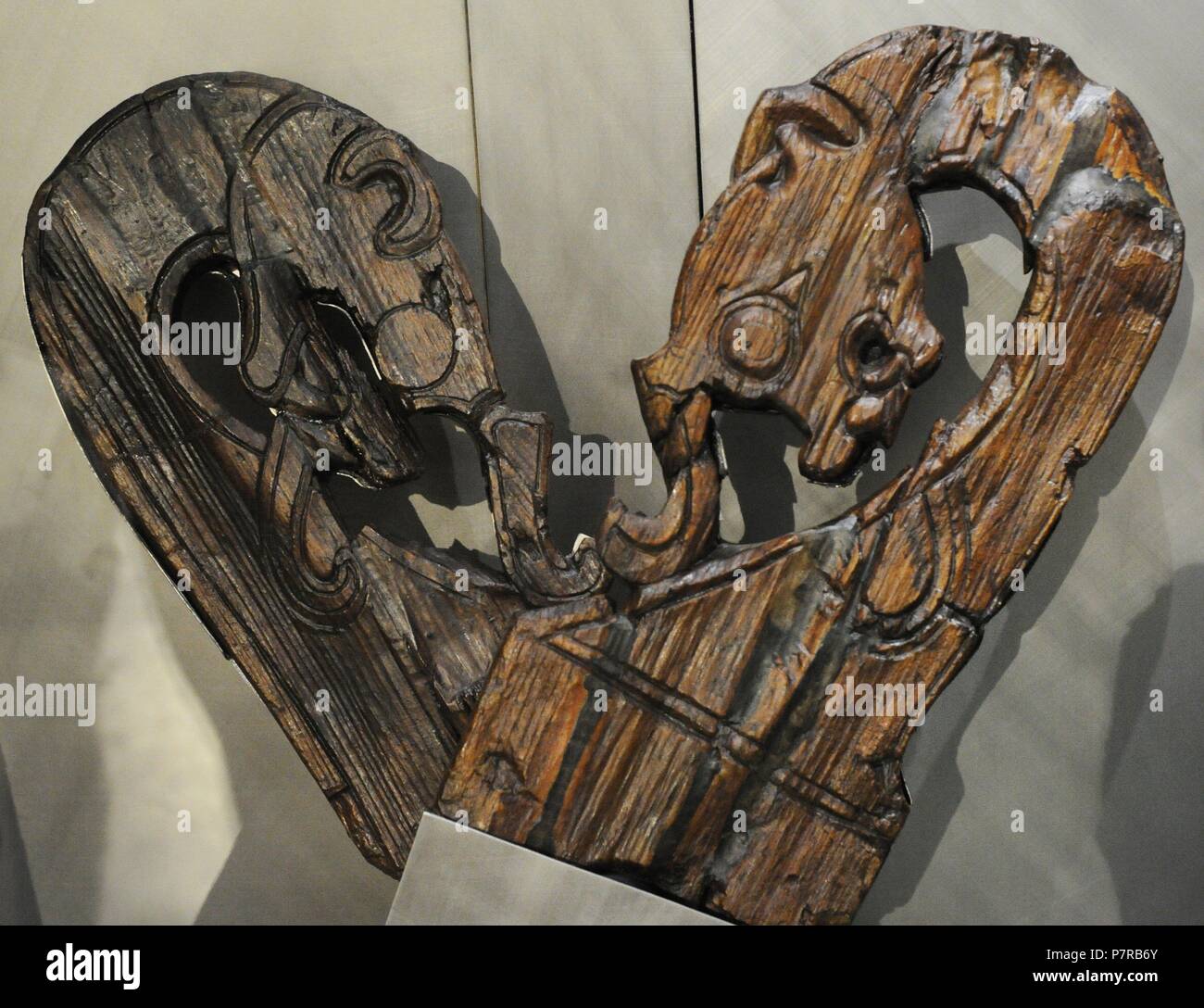 Viking age. Detail of the frames of a tent. Viking Ship Museum. Oslo ...