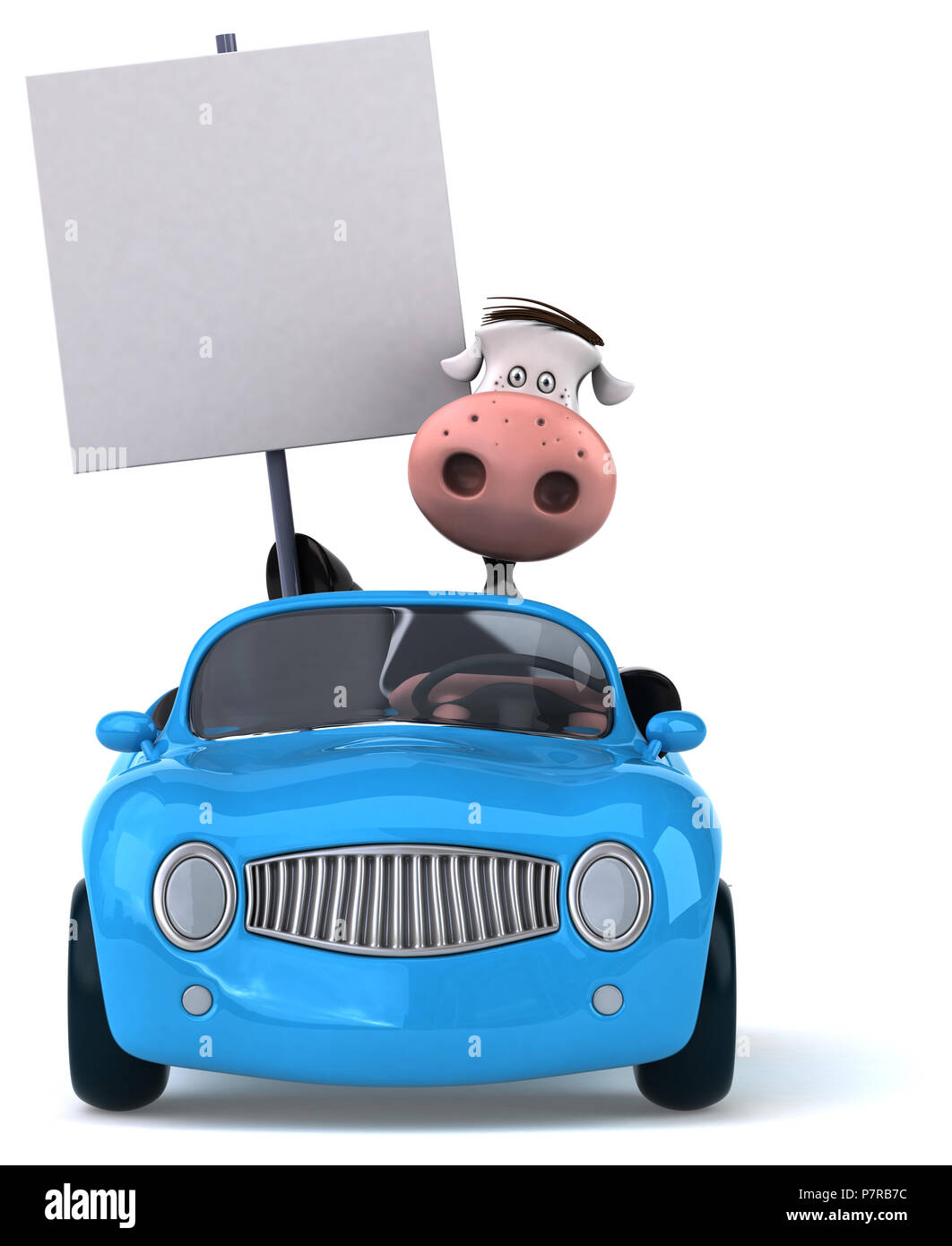 Cow driving car Cut Out Stock Images & Pictures - Alamy