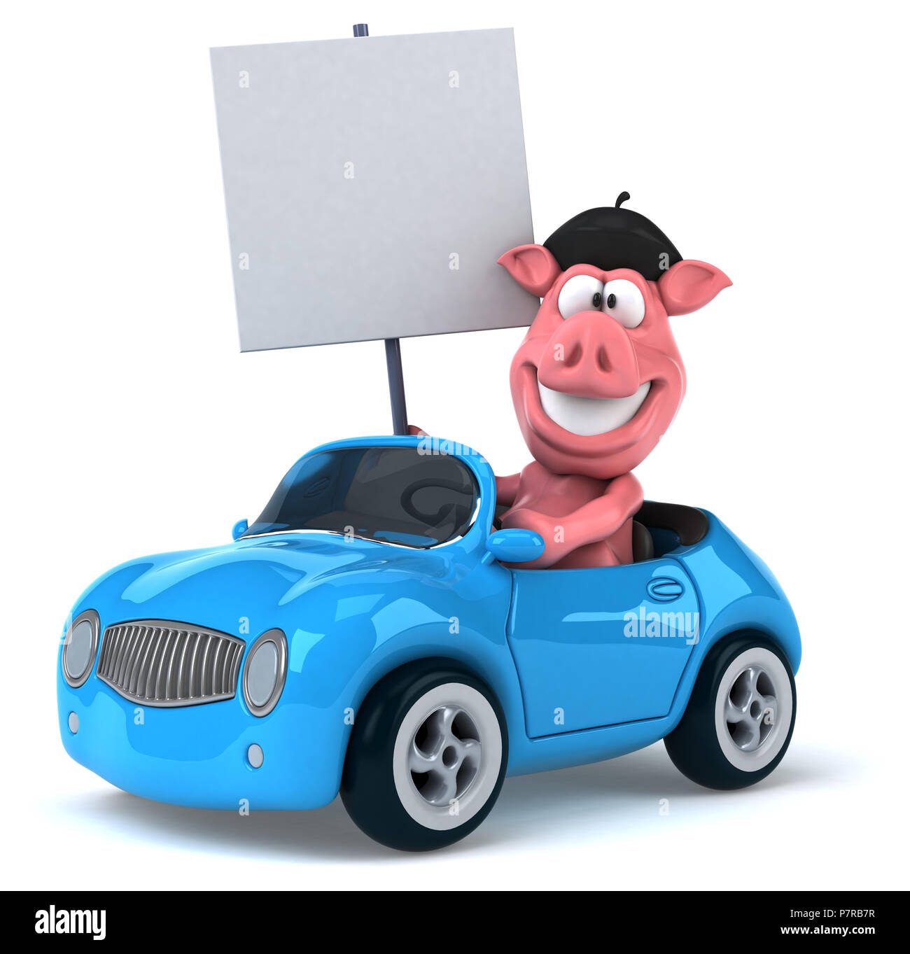 Pig driving Cut Out Stock Images & Pictures - Alamy