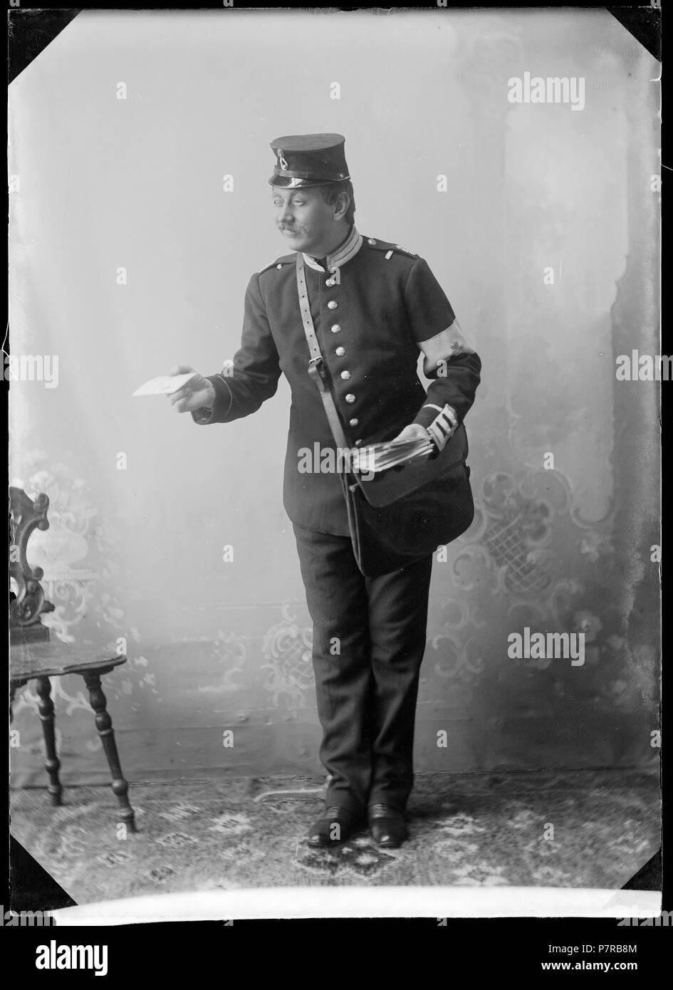 Carl Deurell i Kalle Munter, Södra teatern 1906. Glasnegativ 60 Carl ...