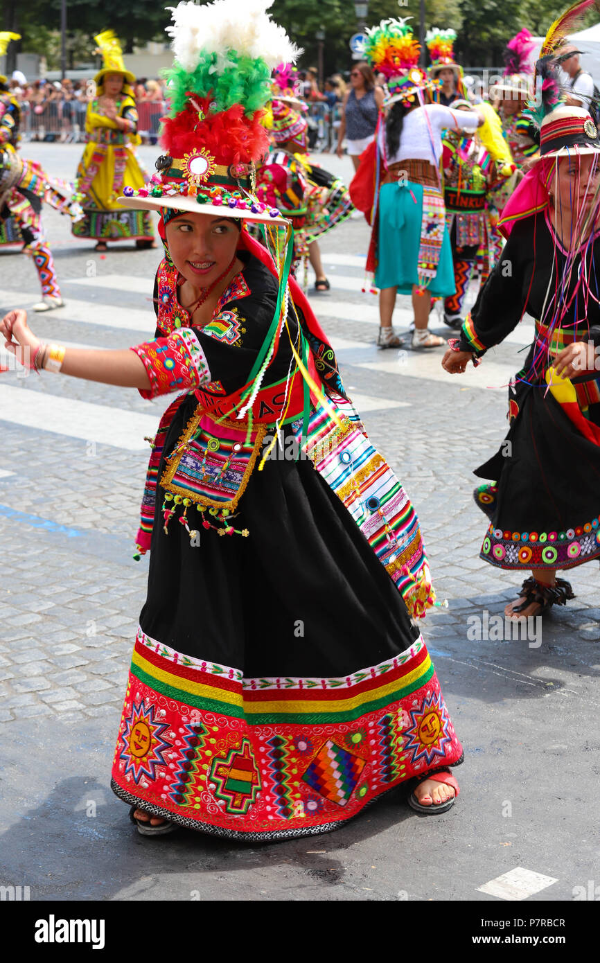 The participants of Tropical carnival 2018 in Paris , France. Over ...