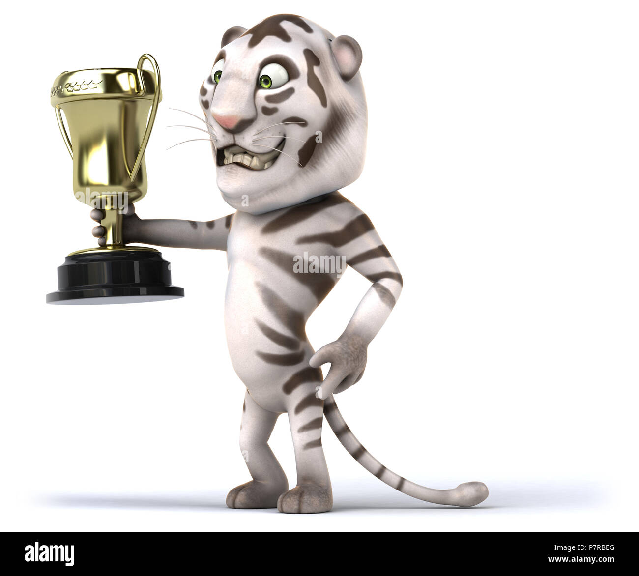 Cute tiger cartoon roaring Cut Out Stock Images & Pictures - Alamy