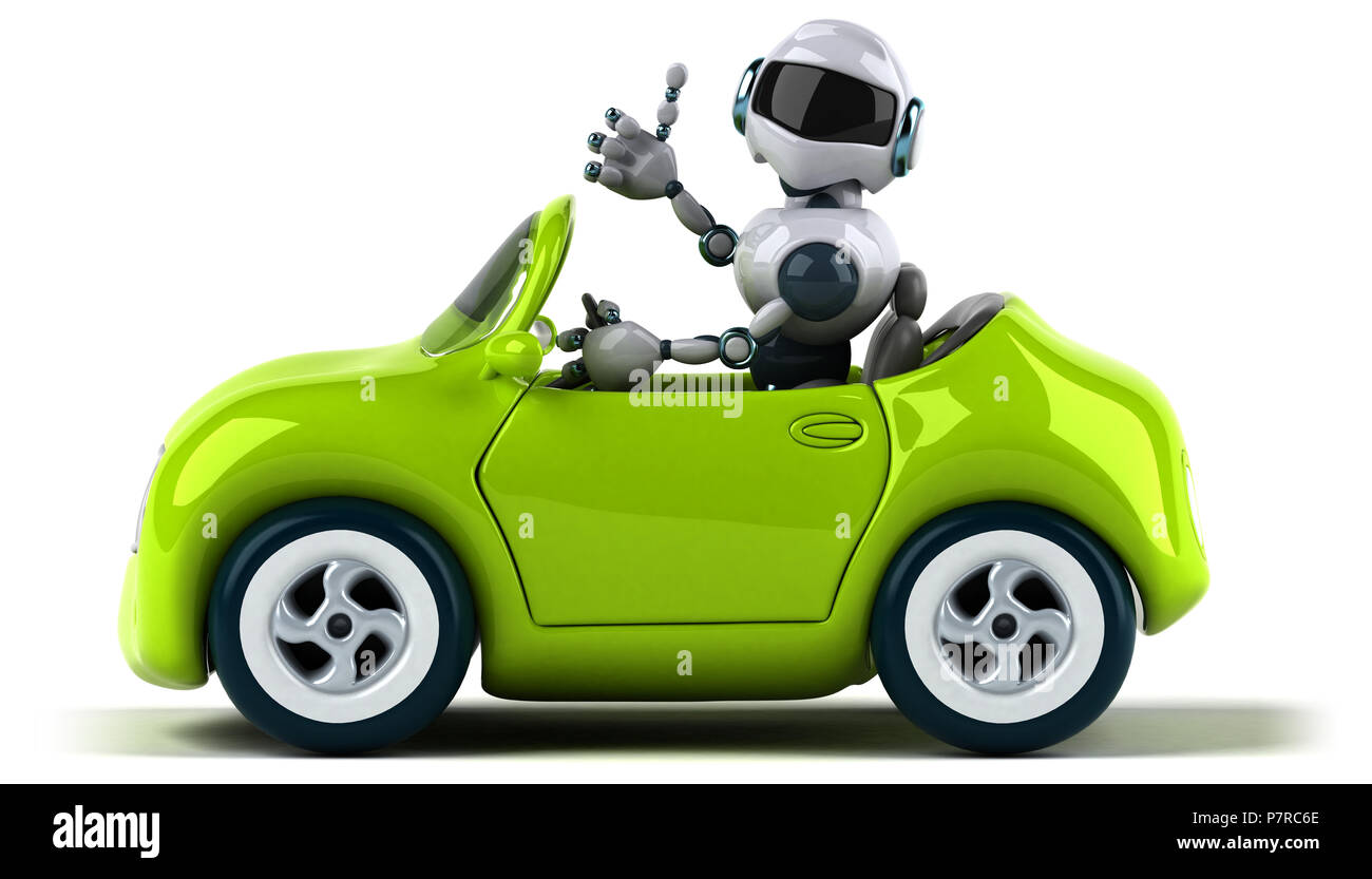 Robot and car Stock Photo - Alamy