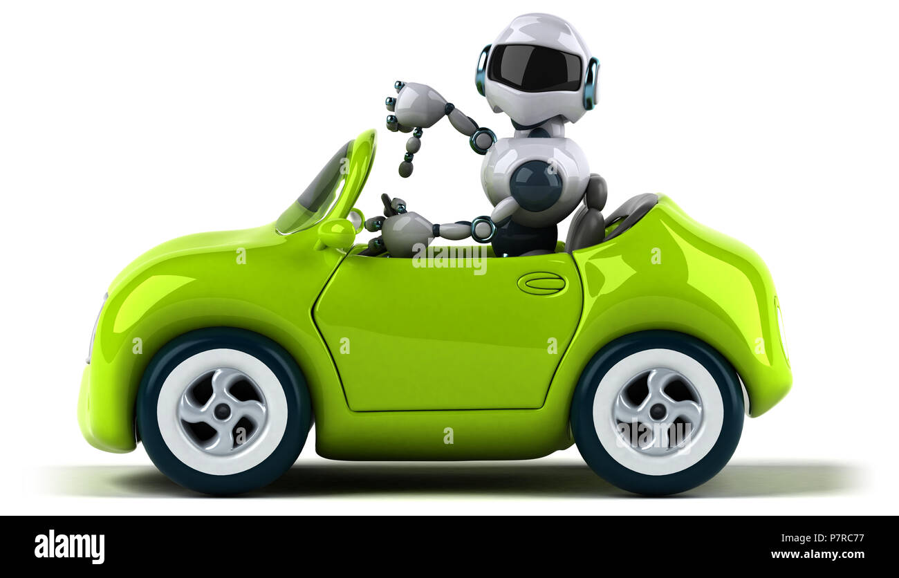Robot and car Stock Photo - Alamy