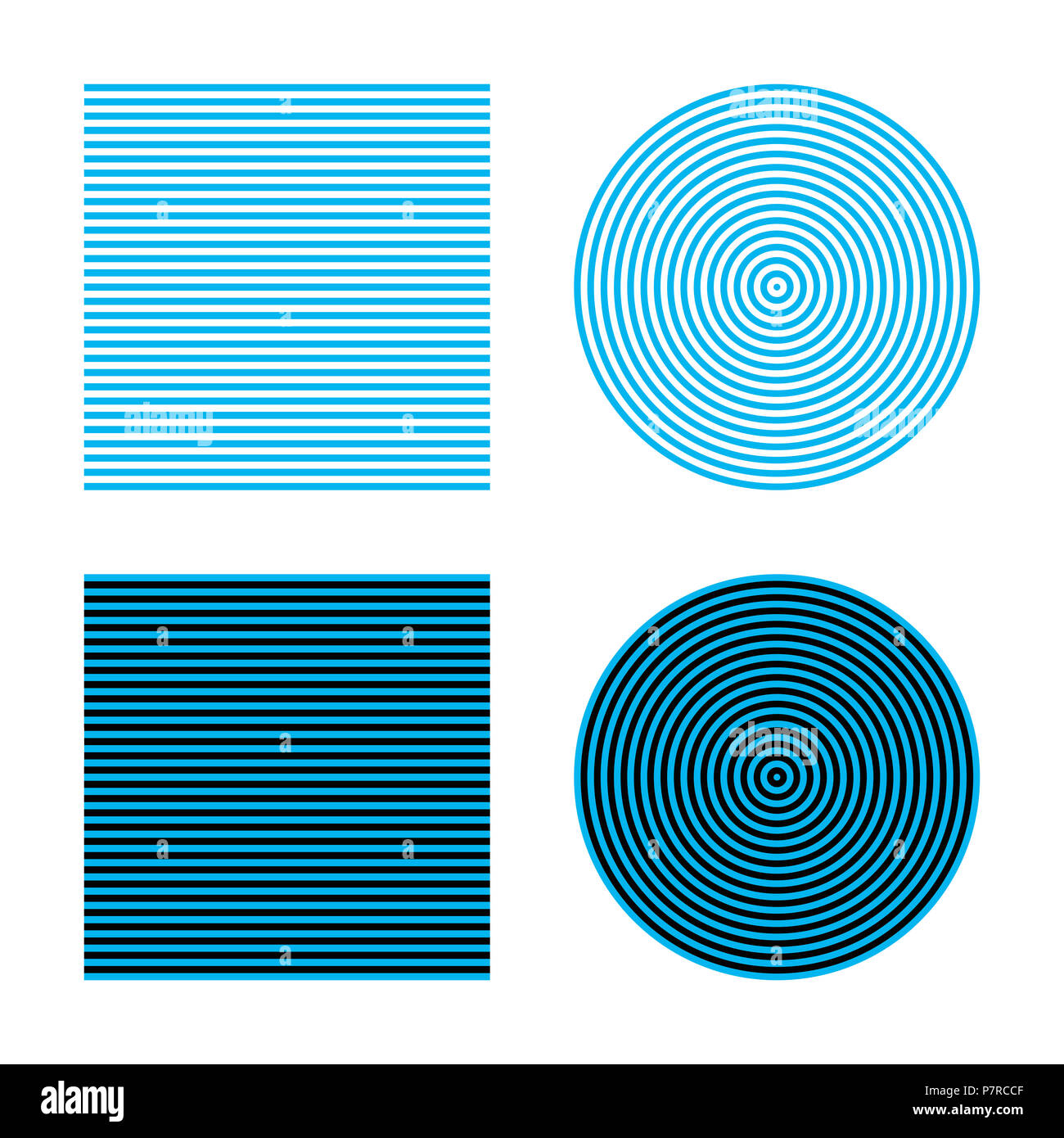 Bezold effect, an optical illusion. Color combined with white appears ...