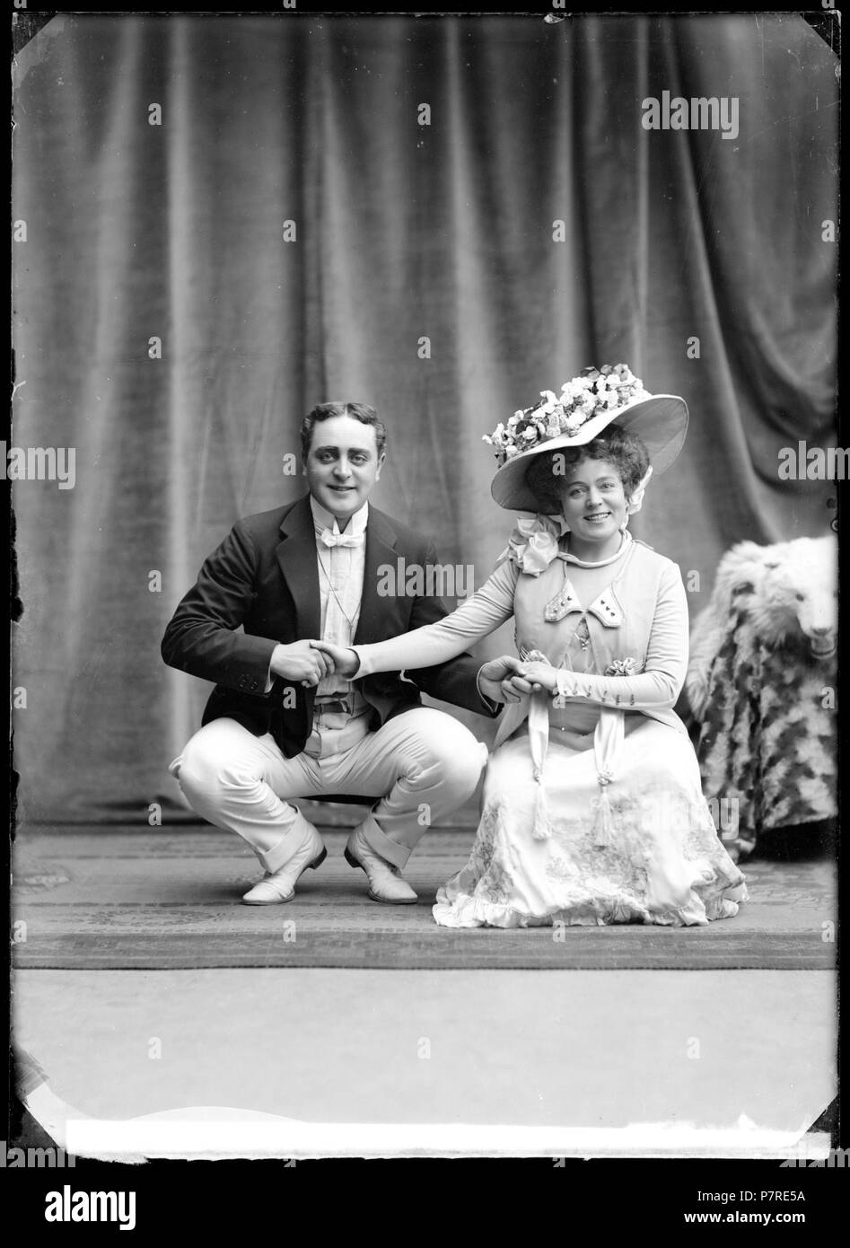 Carl Barcklind & Emma Meissner i Dollarprinsessan, Oscarsteatern 1908 ...