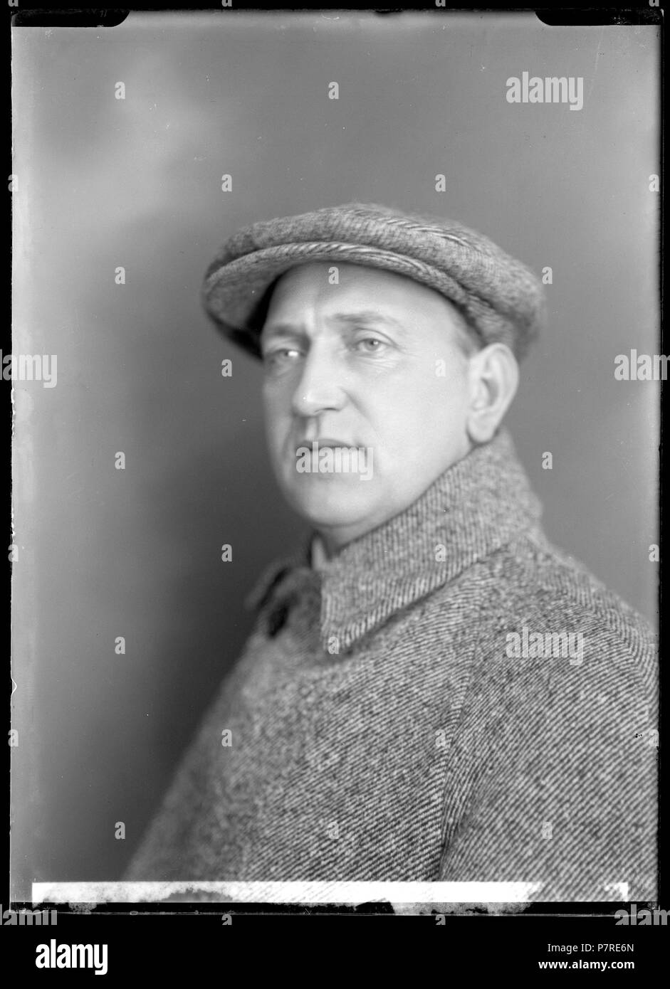 Anders Frithiof, odaterat porträtt 1910-tal. Glasnegativ 21 Anders ...