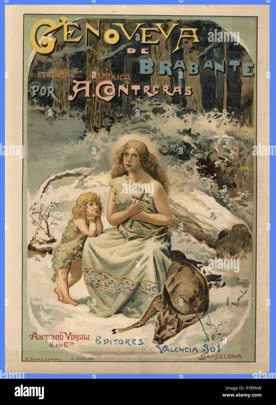 Novela. Genoveva de Brabante, de A. Contreras. Barcelona, 1900 Stock ...