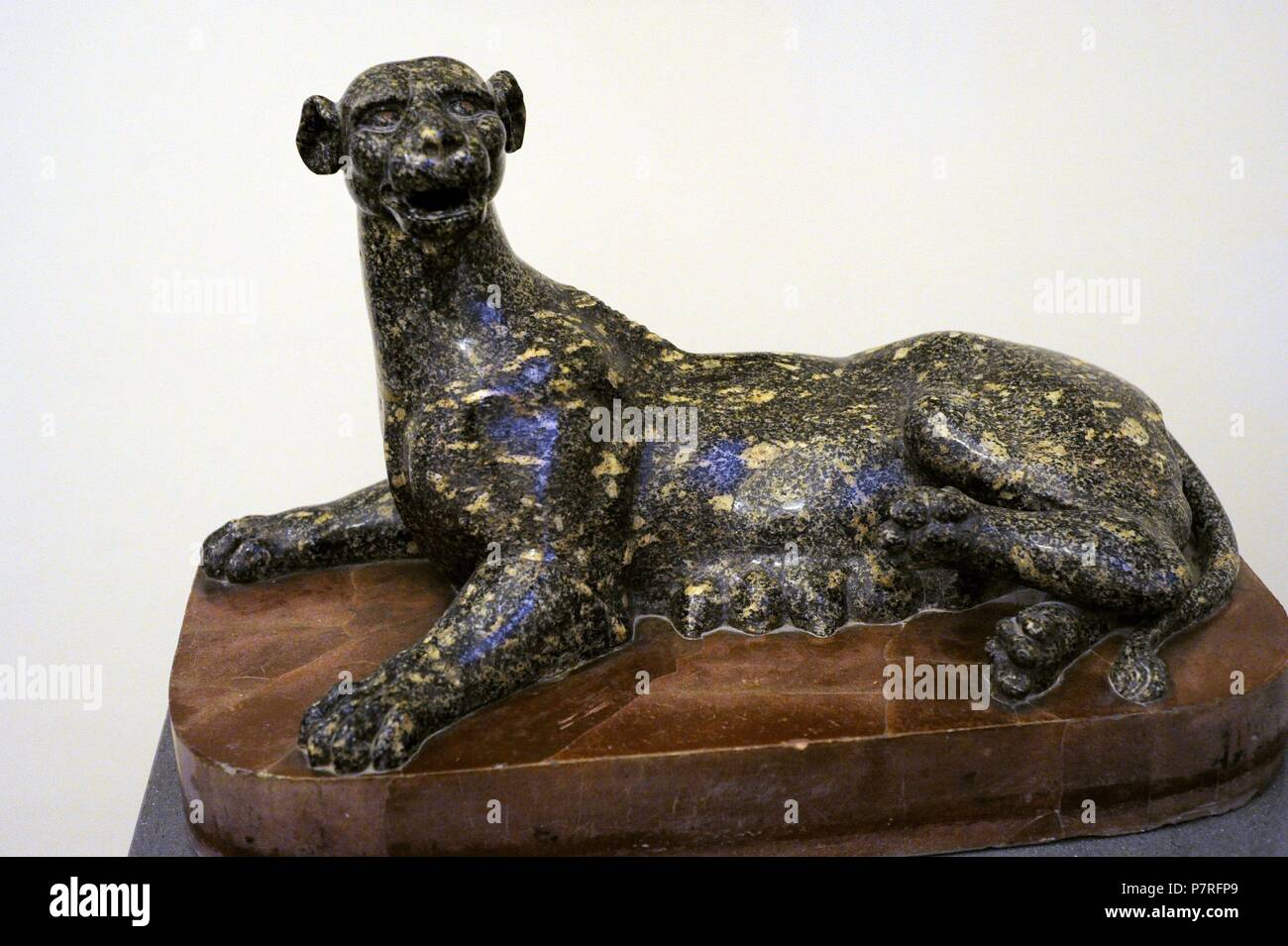Statue of Panther. Imperial era. Roman work. Granite. National ...