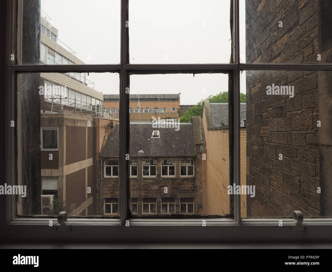 view from a traditional british wooden window Stock Photo - Alamy