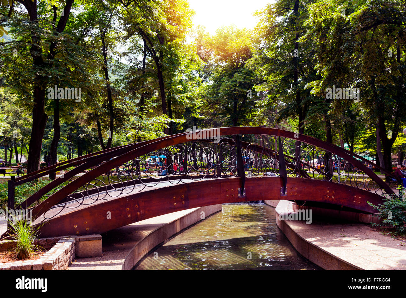 Spa bridge walkway hi-res stock photography and images - Alamy