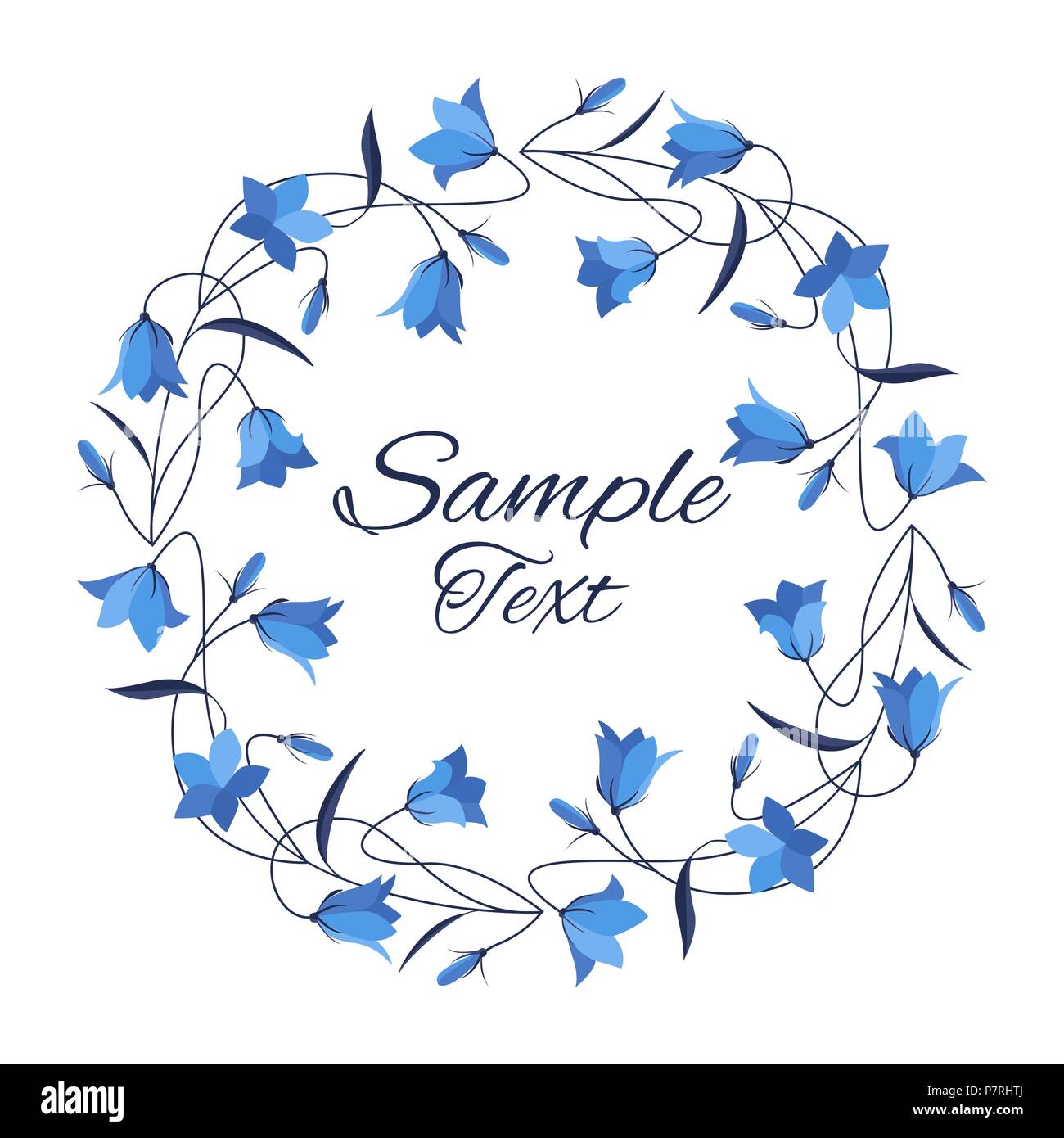 Blue bell shaped flowers Stock Vector Images - Alamy