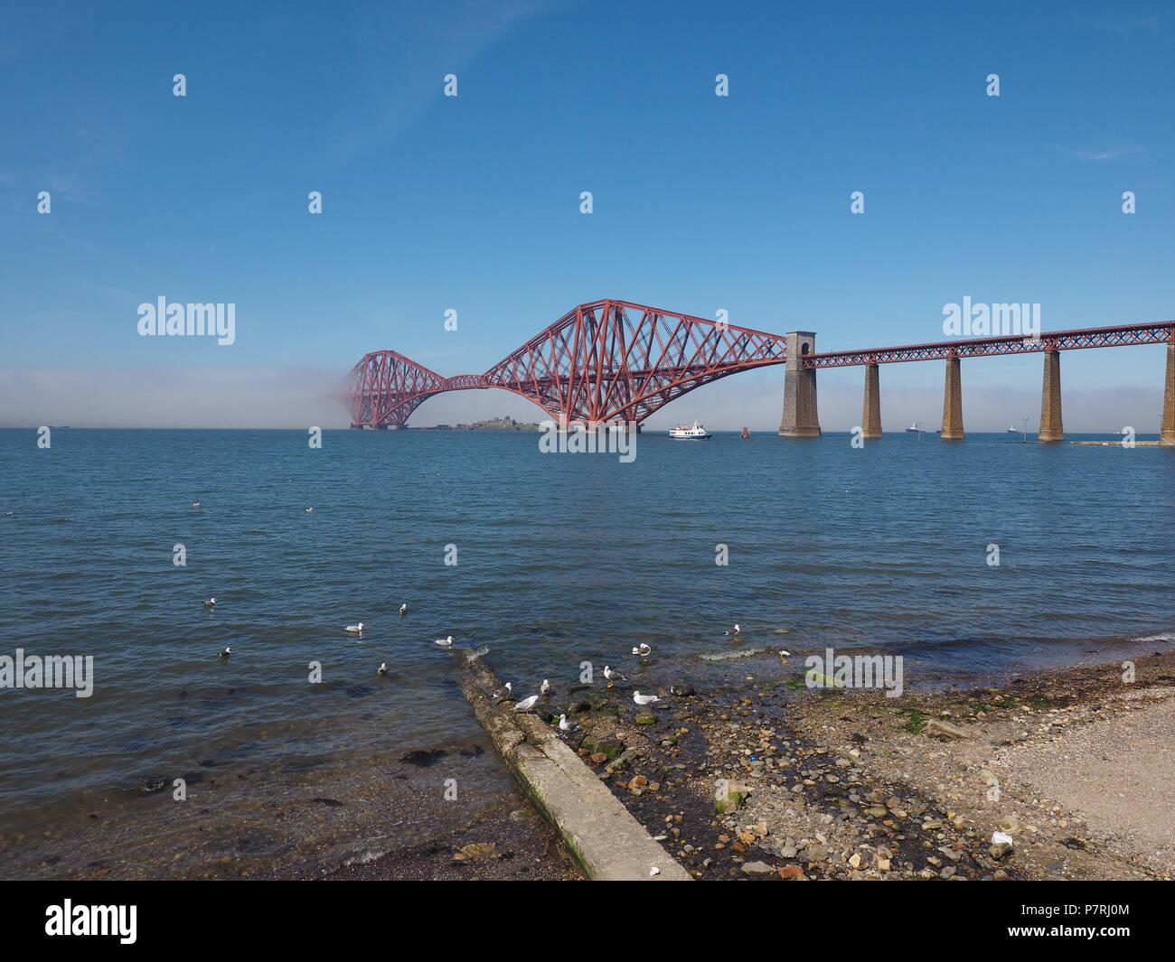 Forth Bridge, cantilever railway bridge across the Firth of Forth built ...