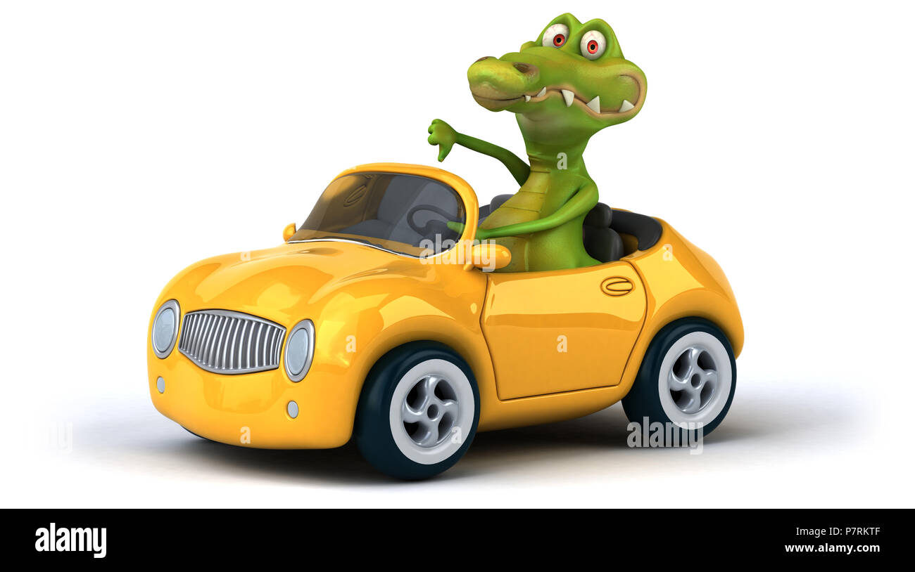 Crocodile driving Cut Out Stock Images & Pictures - Alamy