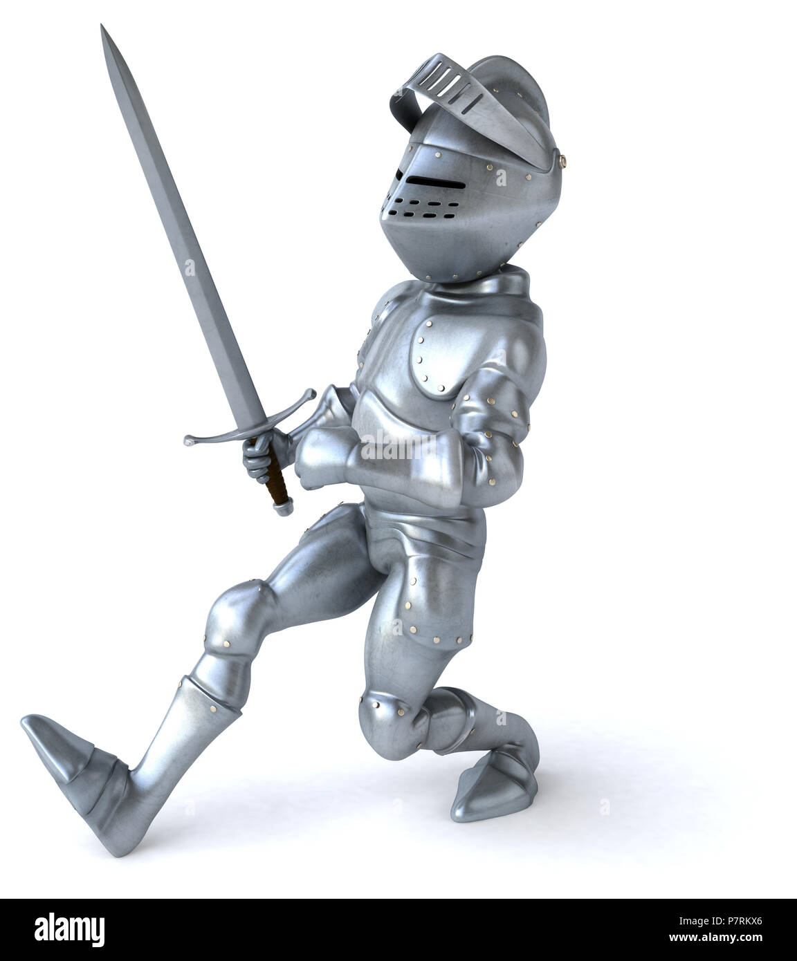3d digital render medieval knight Cut Out Stock Images & Pictures - Alamy