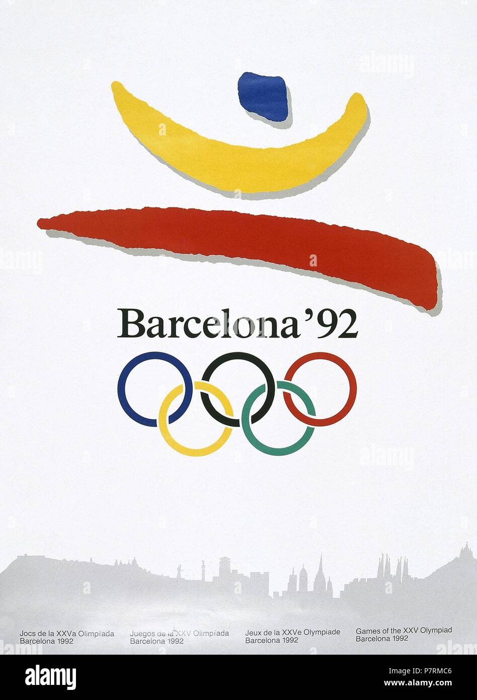 LOGOTIPO de las OLIMPIADAS DE BARCELONA 1992 Stock Photo - Alamy
