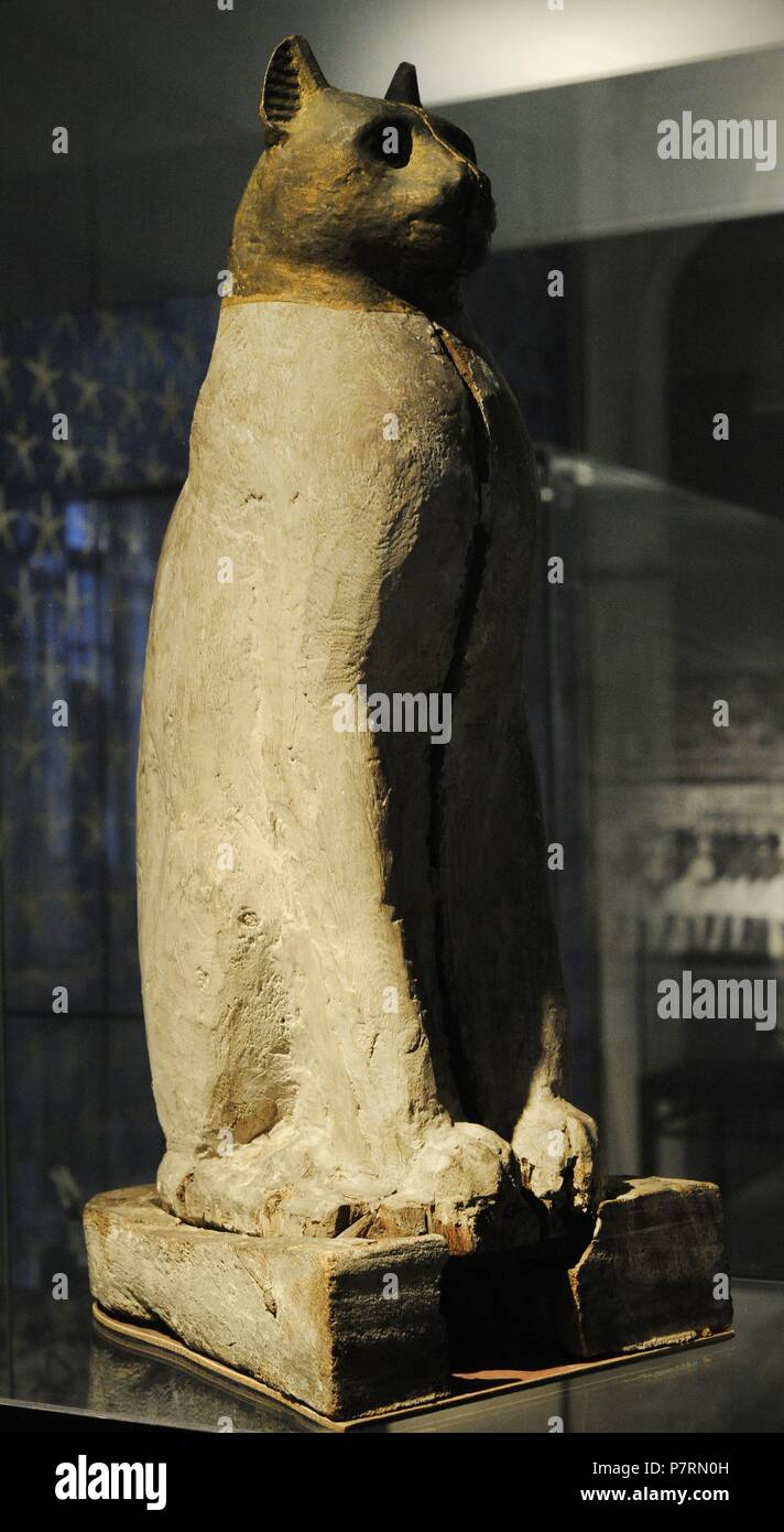 Egypt. Animal mummies. The cat was seen as manifestation of the goddess ...