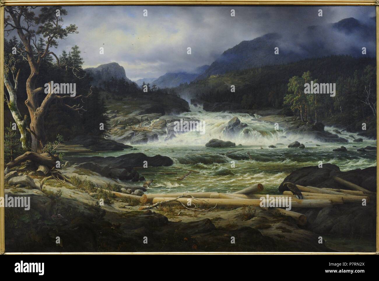 Thomas Fearnley (1802-1842). Norwegian painter. The Waterfalls of Labro ...