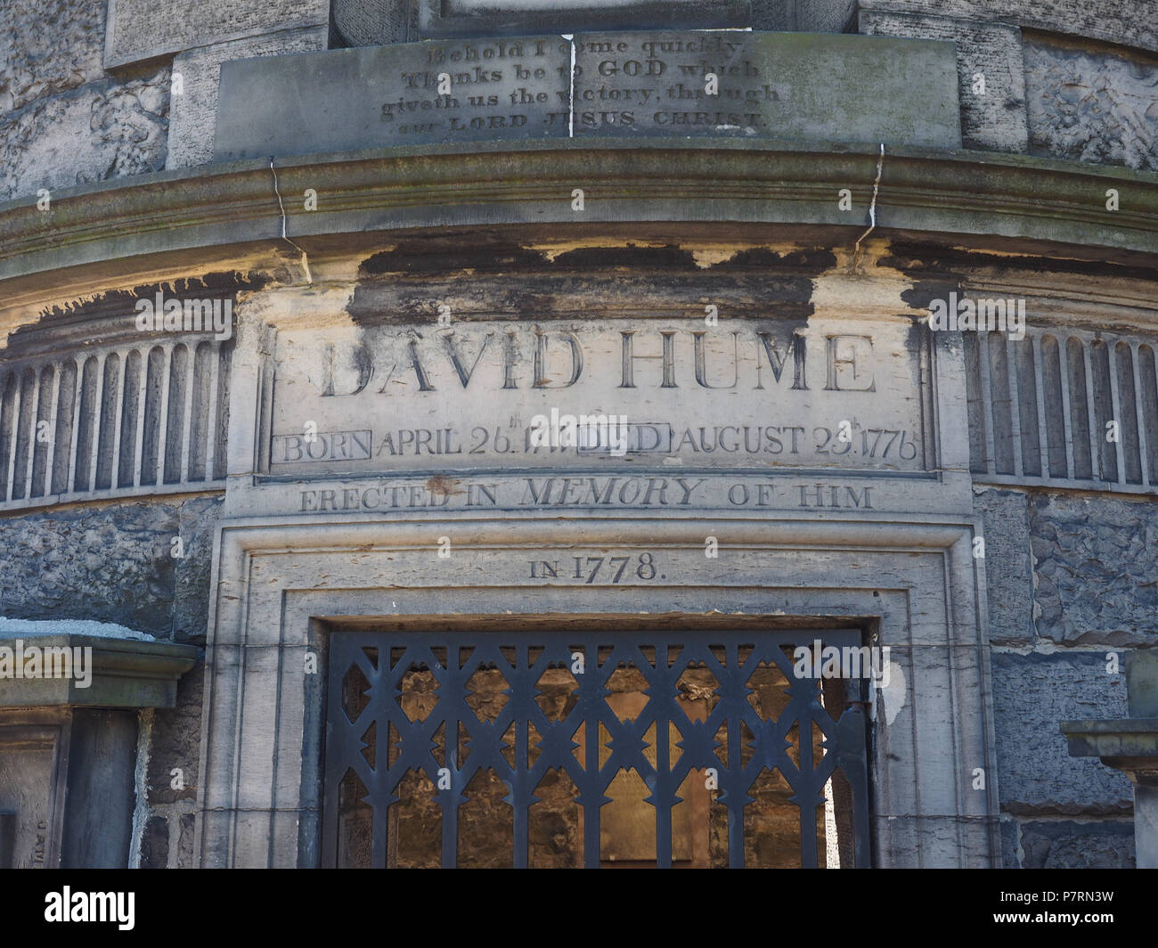 EDINBURGH, UK - CIRCA JUNE 2018: Mausoleum of philosopher David Hume at ...