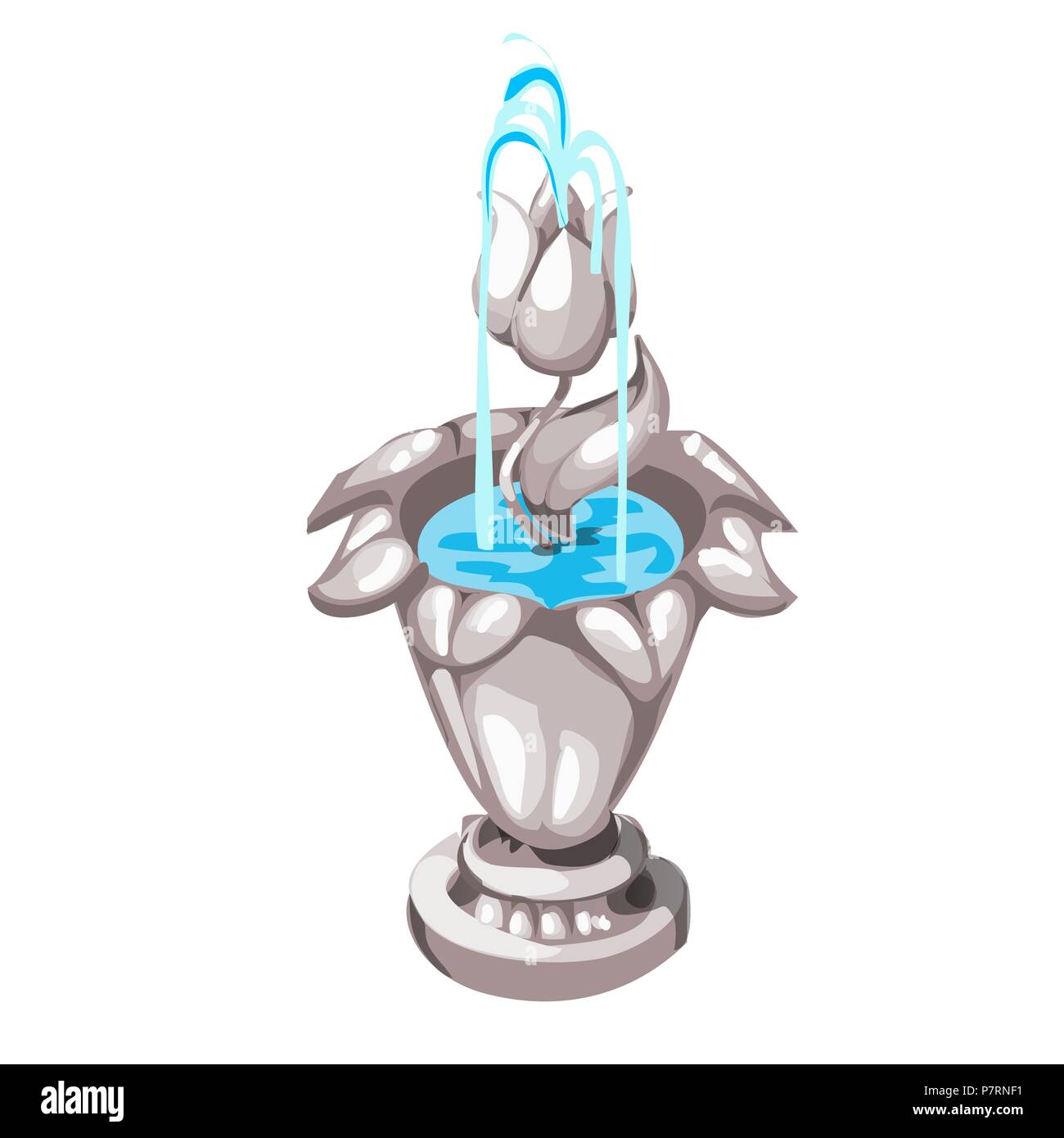 Water feature in a garden Stock Vector Images - Alamy