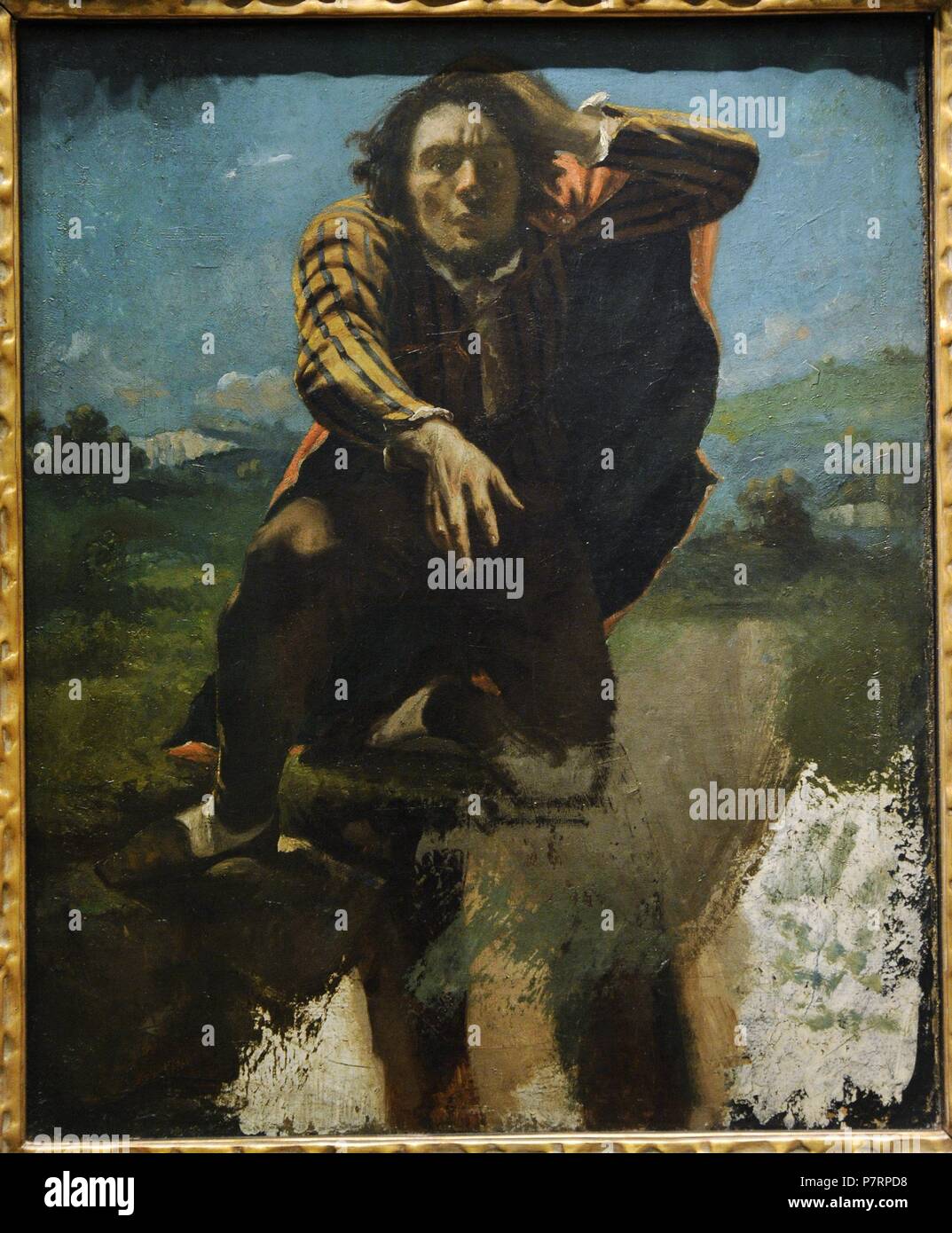 Gustave Courbet (1819-1877). French painter. The Mad Man with Fear, ca ...