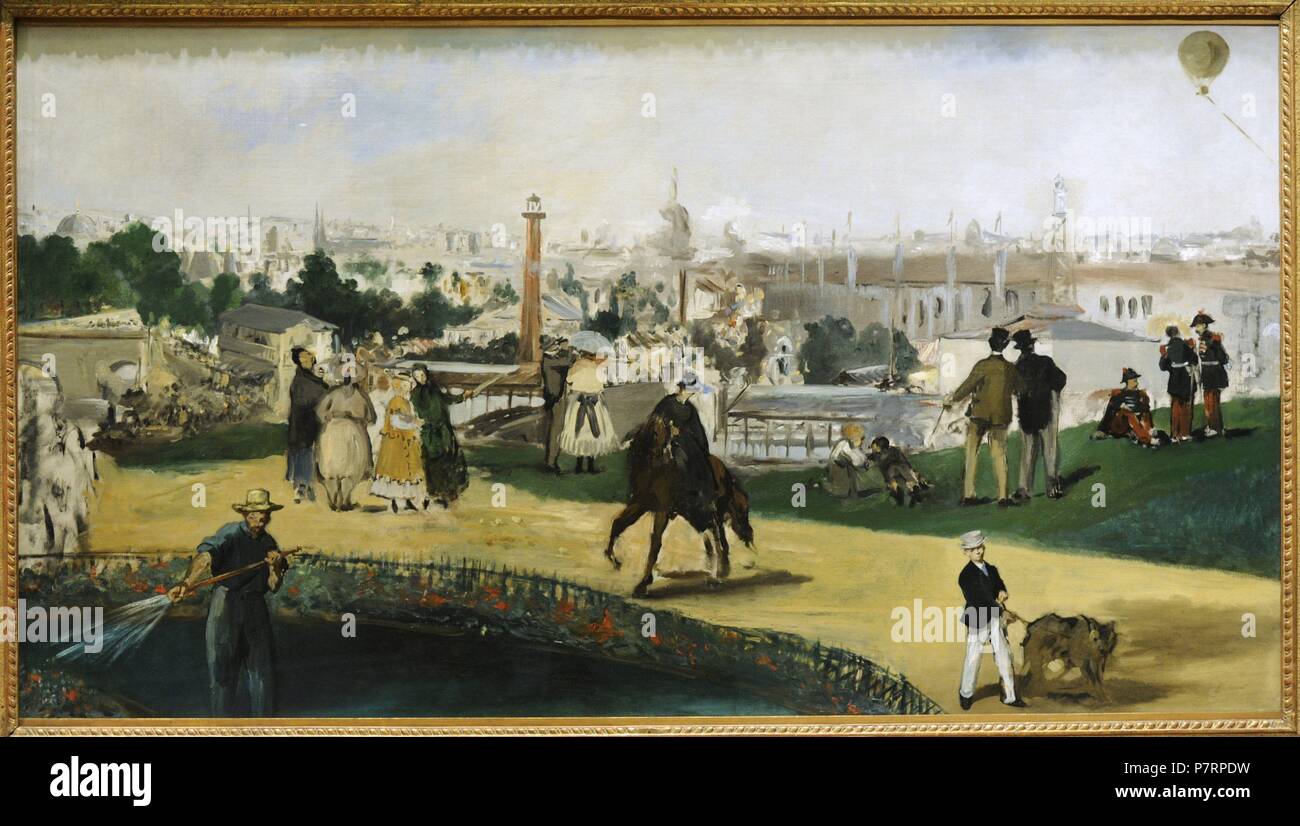 Edouard Manet (1832-1883). French painter. View of the 1867 Exposition ...