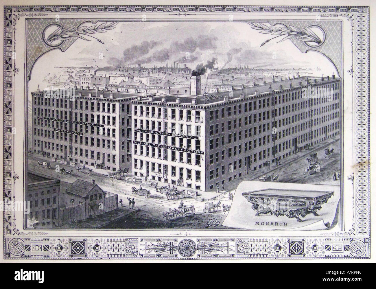 English: Brunswick Factory in the 1870s . 1870s 55 Brunswick Factory in ...