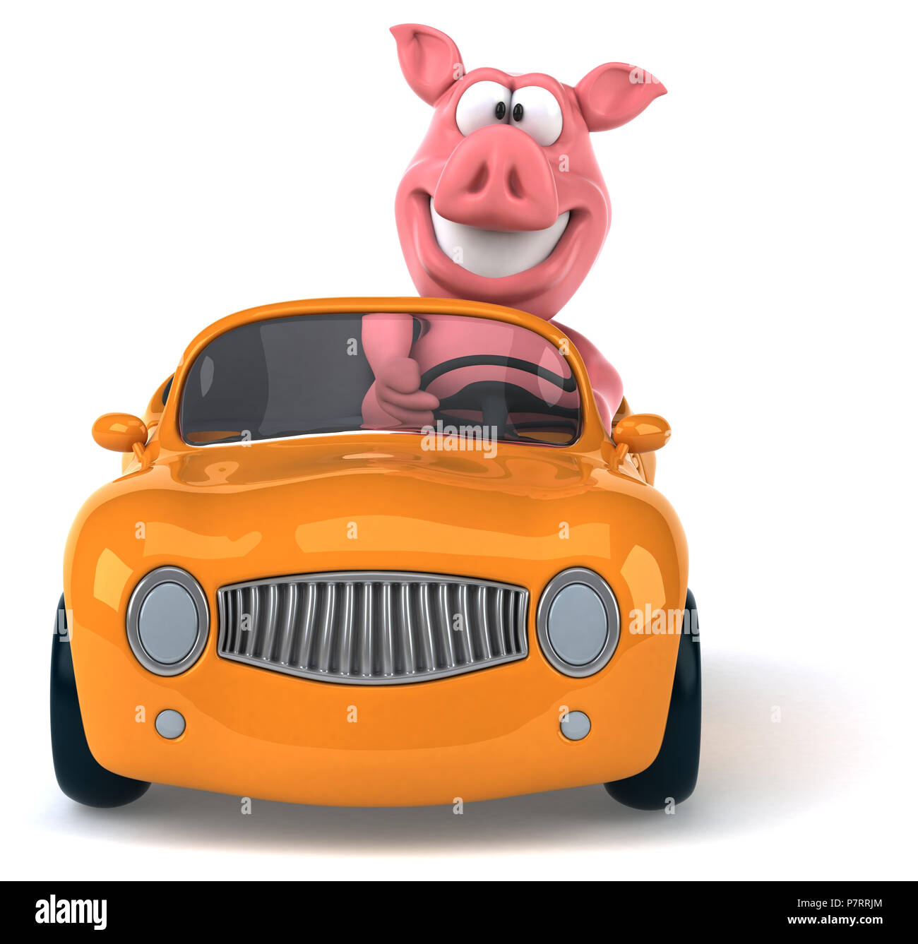 Pig driving Cut Out Stock Images & Pictures - Alamy