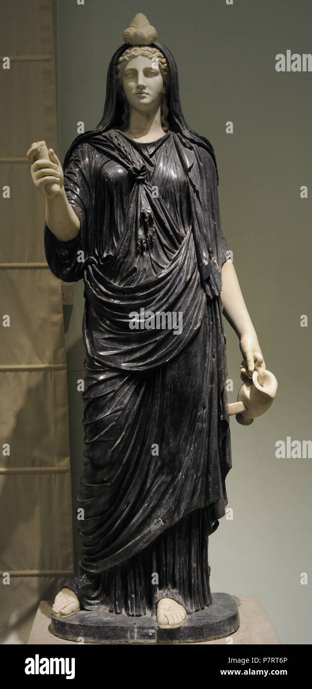 Goddess Iside. Statue of bigio morato marble. 2nd century AD. Italy ...