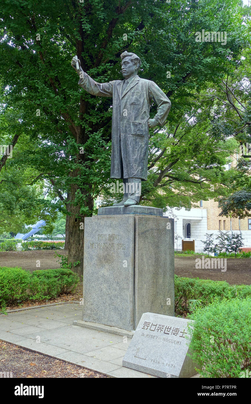 English: Noguchi Hideyo by Yoshida Saburo - Ueno Park - Tokyo, Japan. 1 ...
